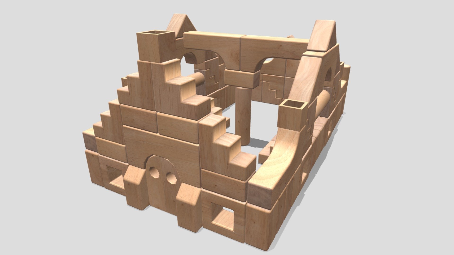 Block Castle - Download Free 3D model by amy3d [2df46ad] - Sketchfab