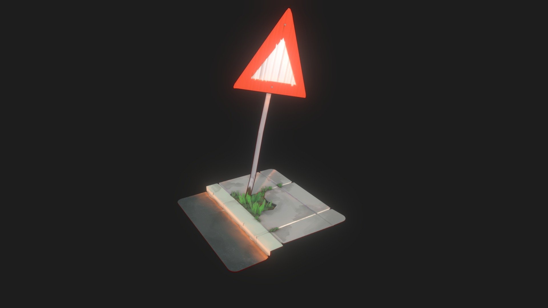 Yield - hand painted - 3D model by Bento (@gostbento) [2df7e36] - Sketchfab