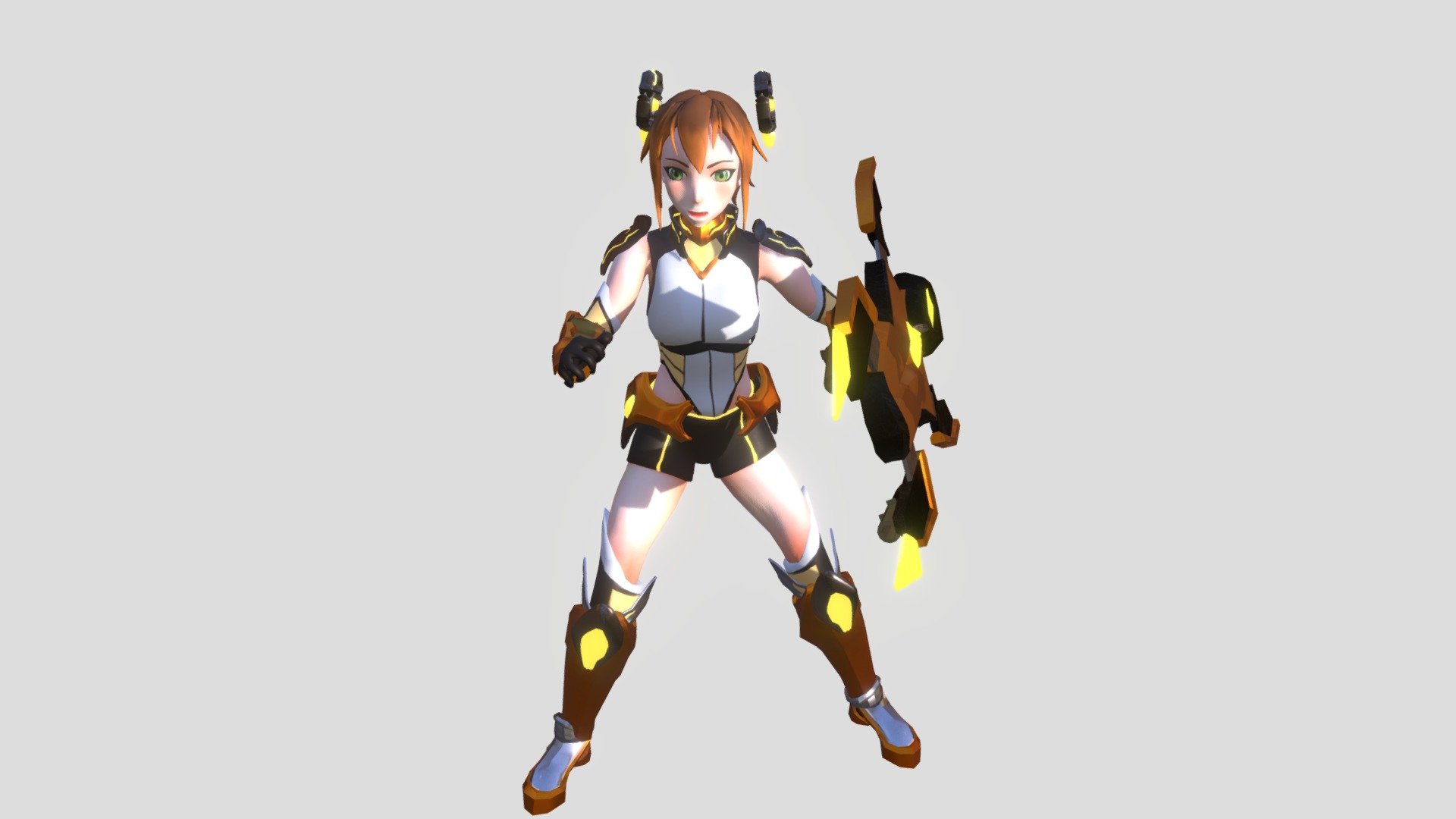 cyber girl shield - 3D model by dgx23200 [2df9f5f] - Sketchfab