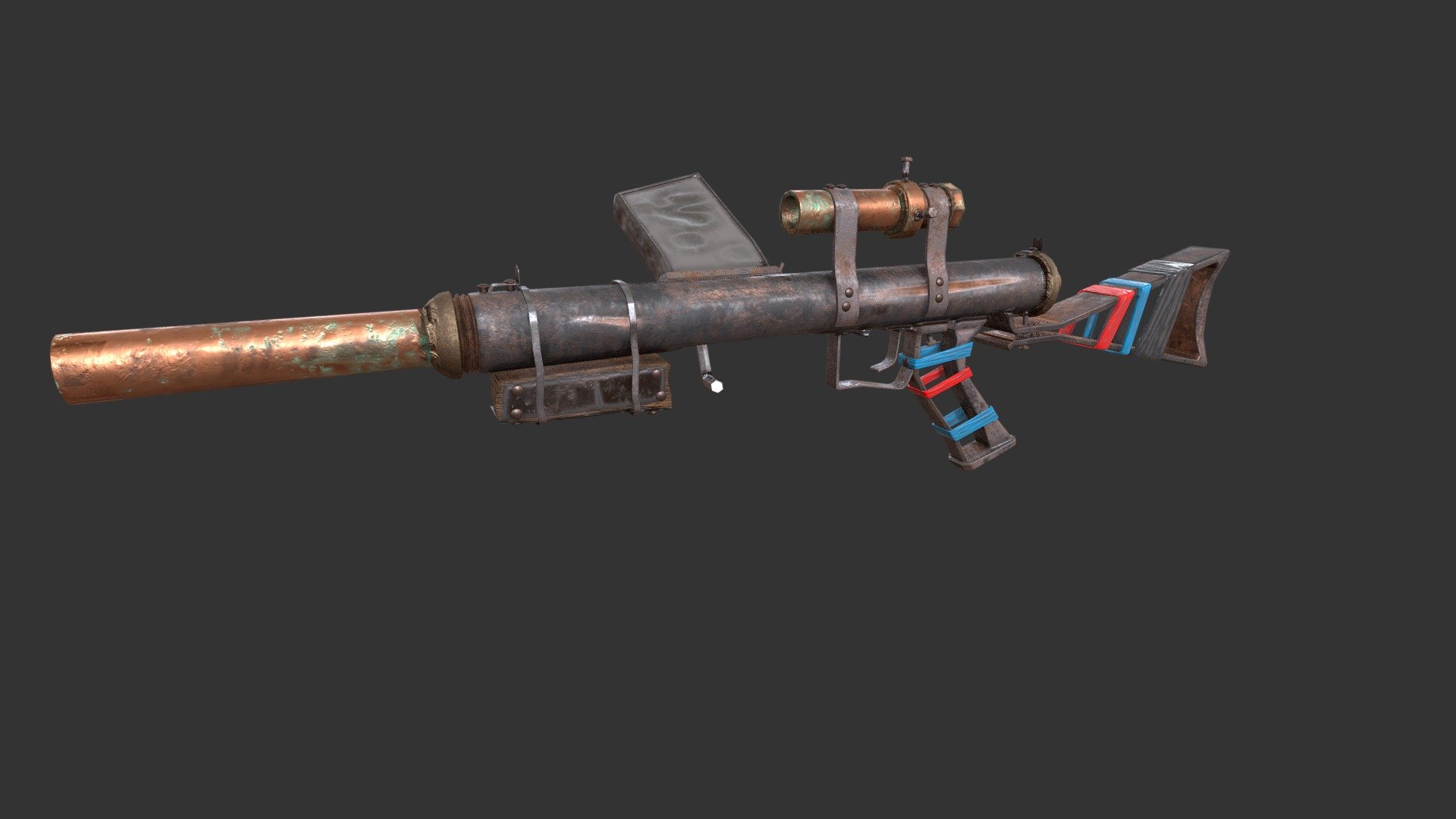 Scrap Metal Gun - 3D model by WolfBorn [2dfdc2b] - Sketchfab