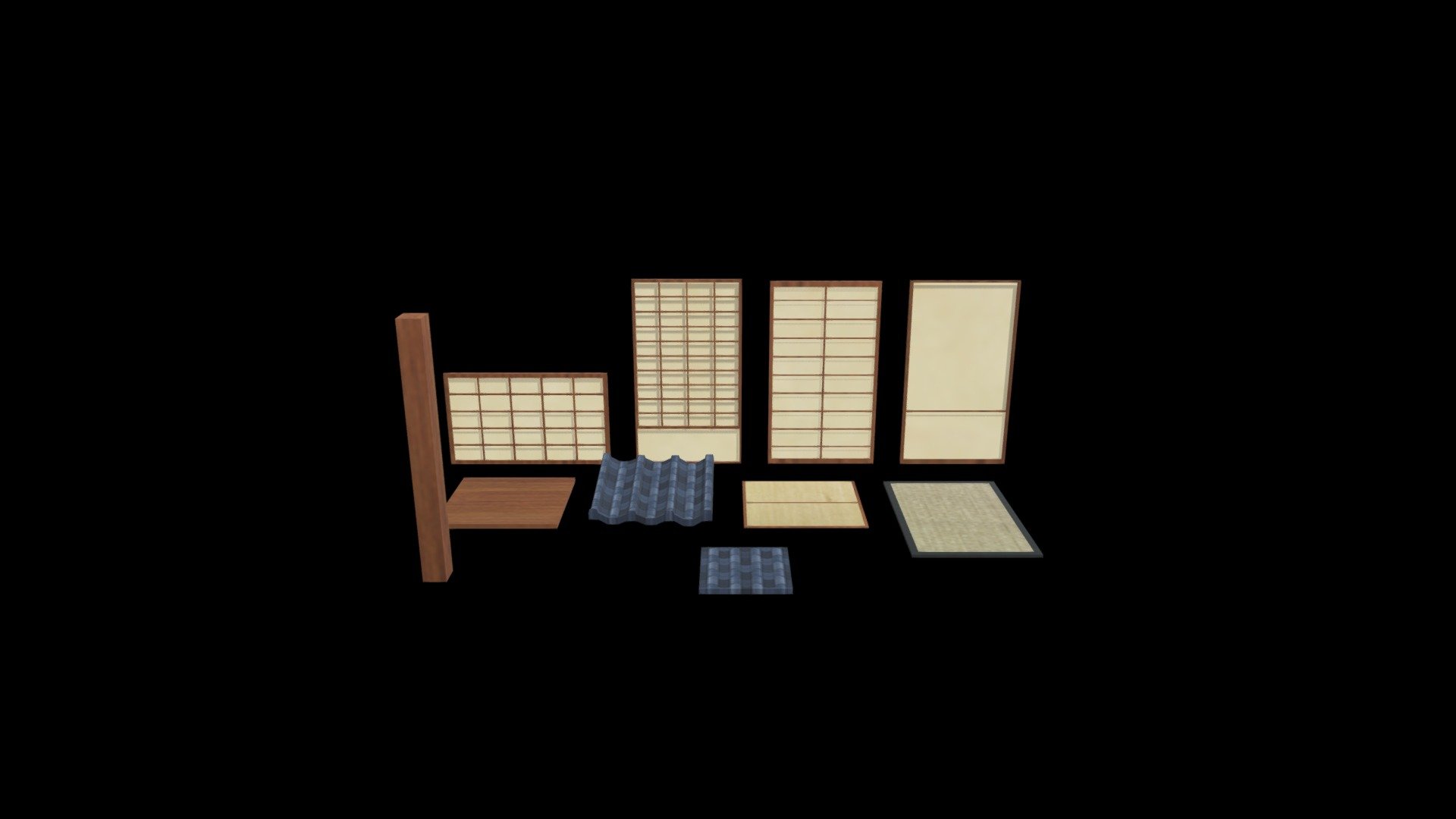 Low-Poly Japanese Home Kit - 3D model by InaBalgos [2e070c8] - Sketchfab
