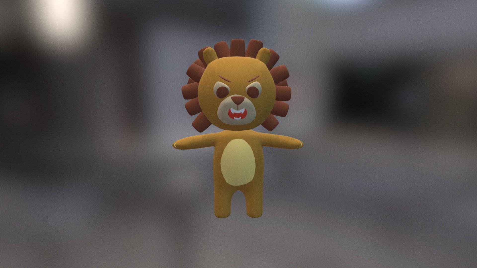 Cute Angry Lion - Download Free 3D model by Himank Agarwal ...