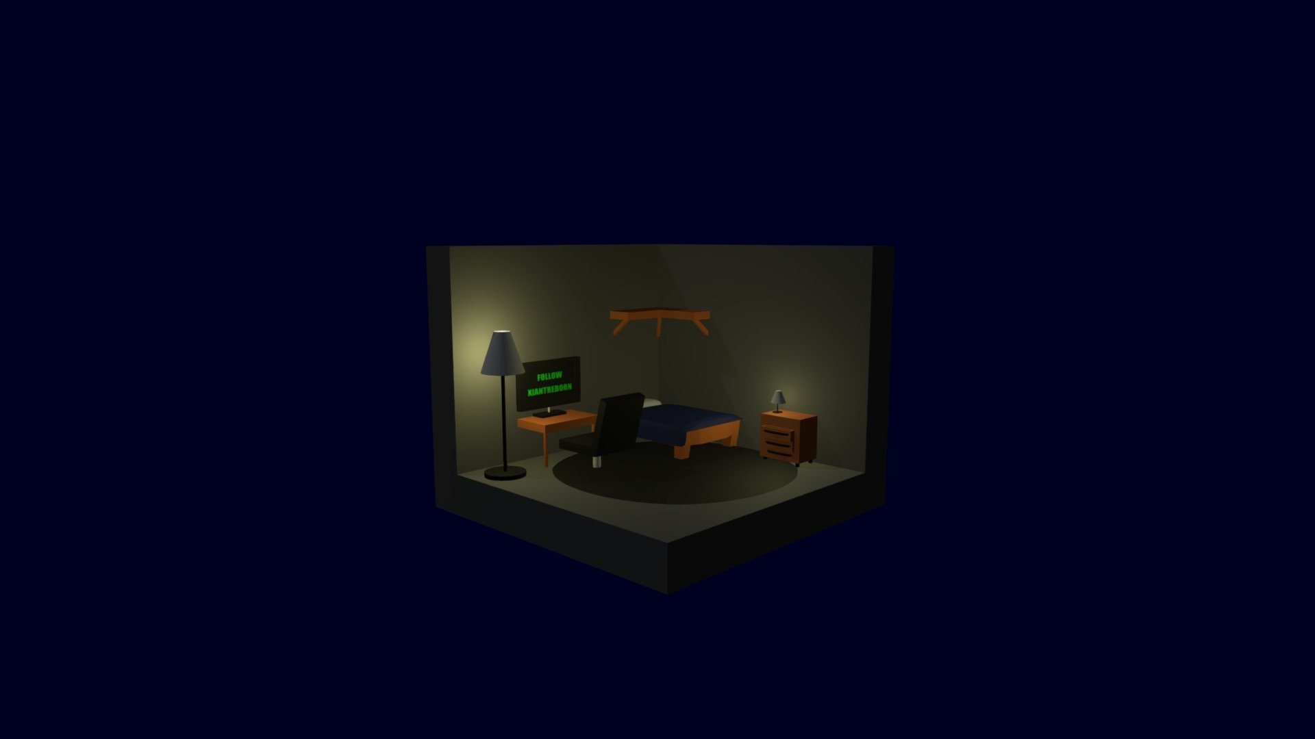 Low Poly Room - Download Free 3D model by XiantX [2e104e0] - Sketchfab