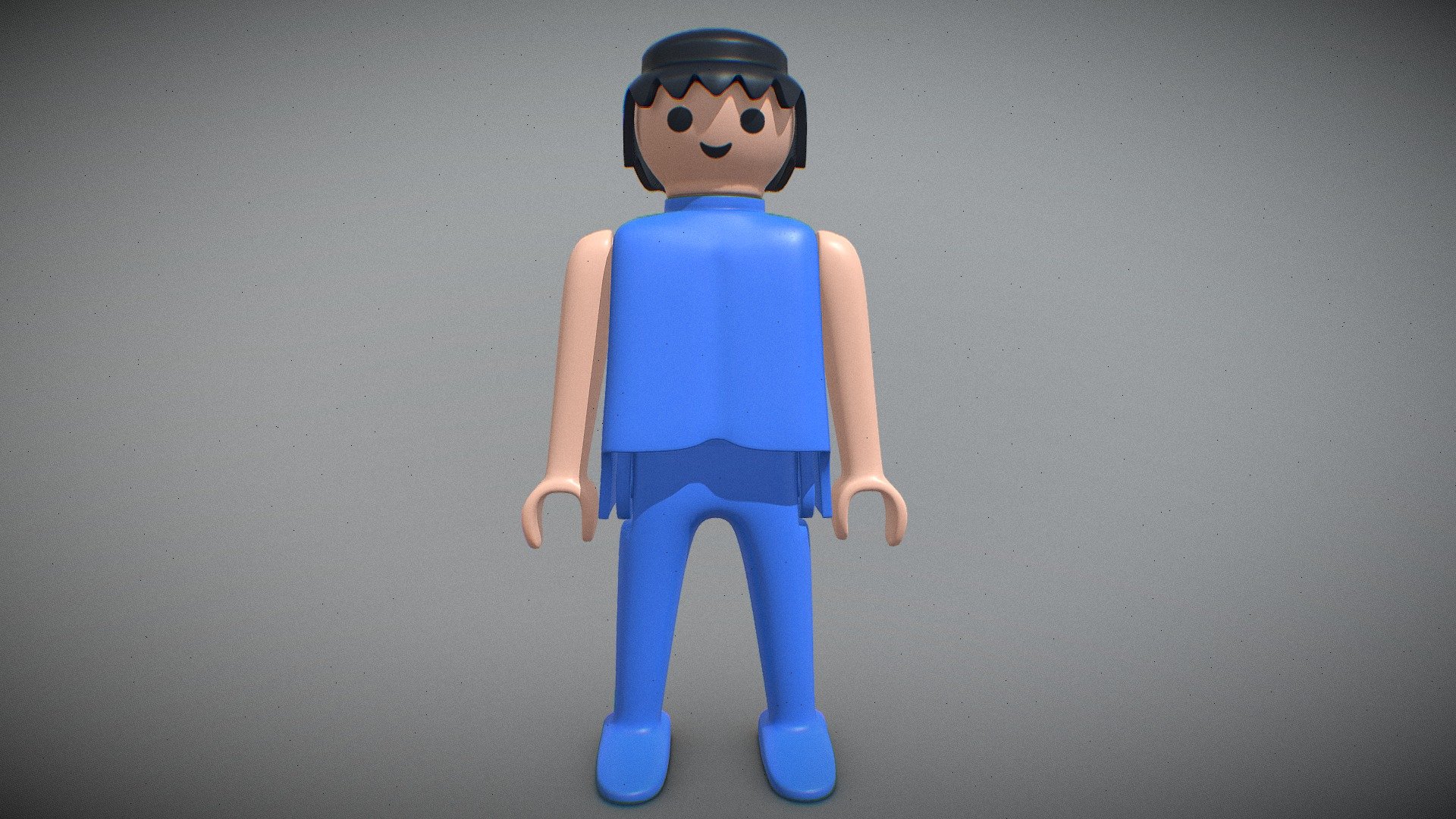 Playmobil Smiling Blue Man - 3D model by aerobird98 [2e1db45] - Sketchfab