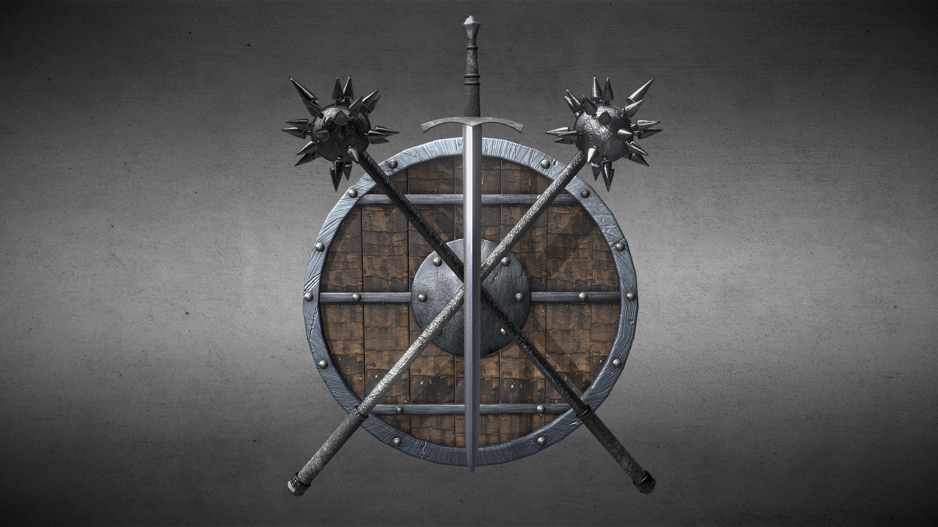 Weapons crest - 3D model by Arkaitz Fernández (@Sorrowoods) [2e237ba ...