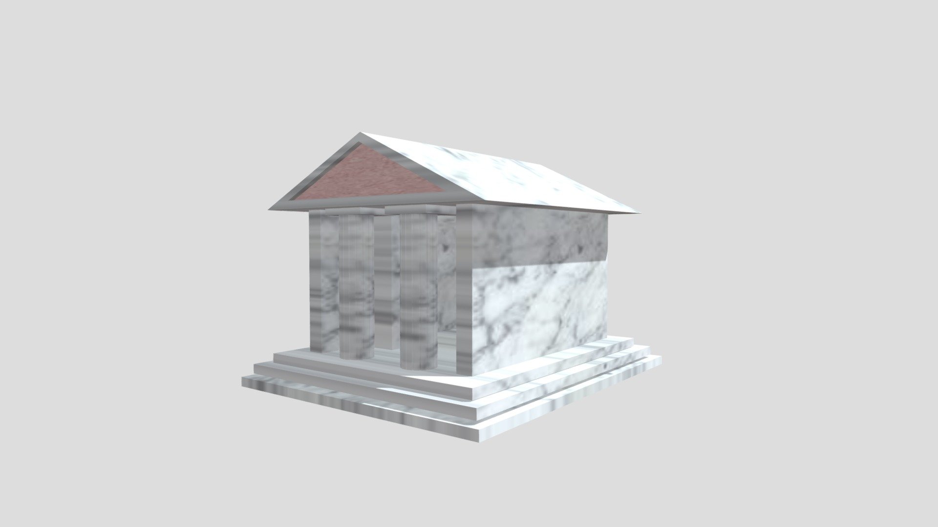 Tempio in antis marmo con frontone - Download Free 3D model by ...