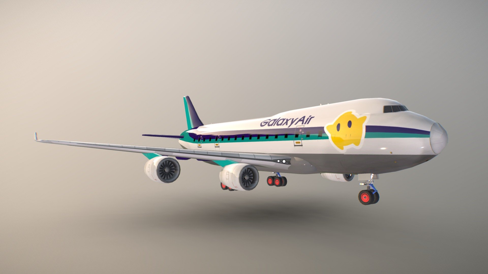 Airplane (GXA) Galaxy Air - Mario Kart 8 - Buy Royalty Free 3D model by AdminX1100 [2e24cb3 ...