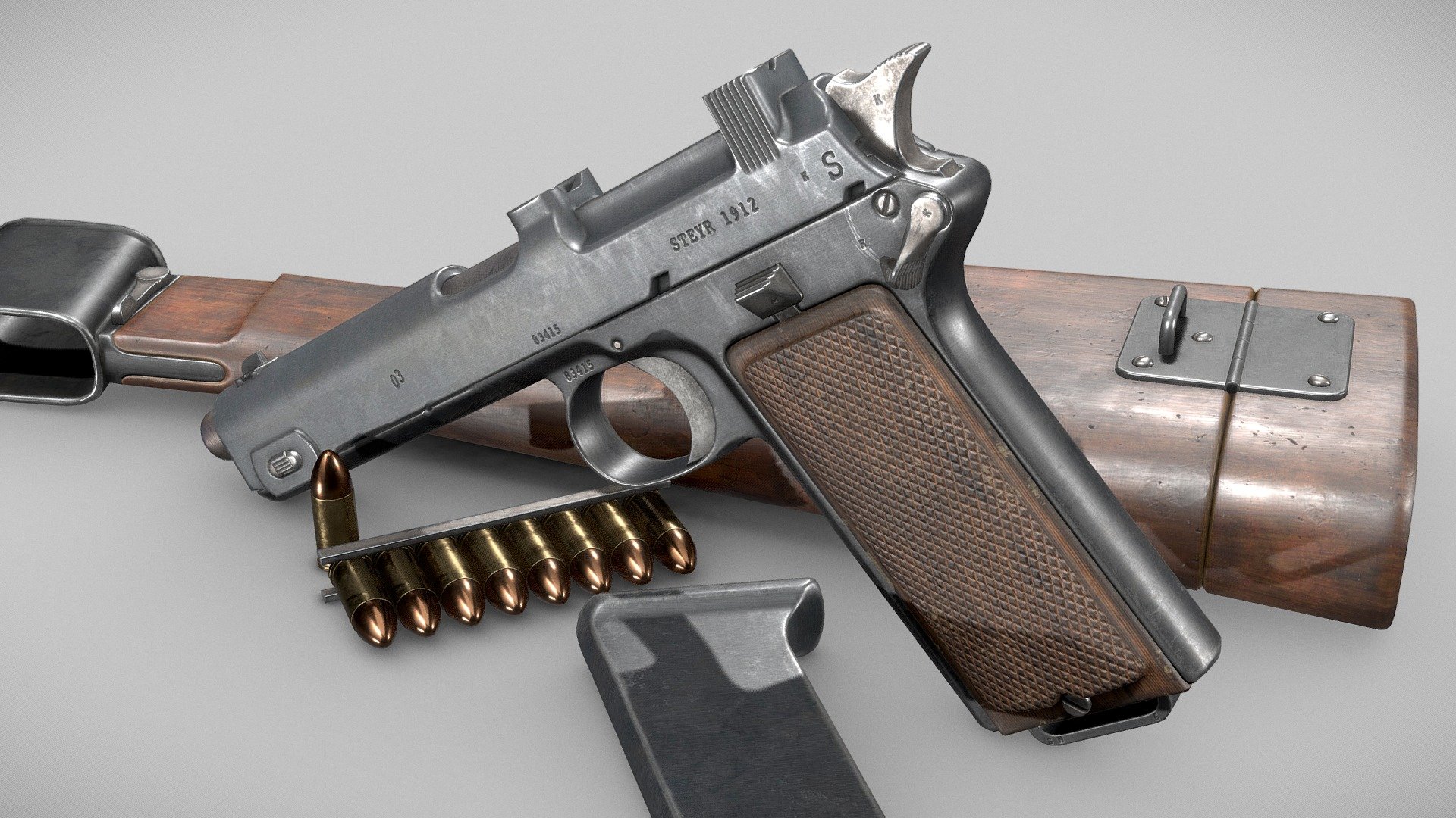Steyr M1912 - Buy Royalty Free 3D model by Stefan Engdahl ...