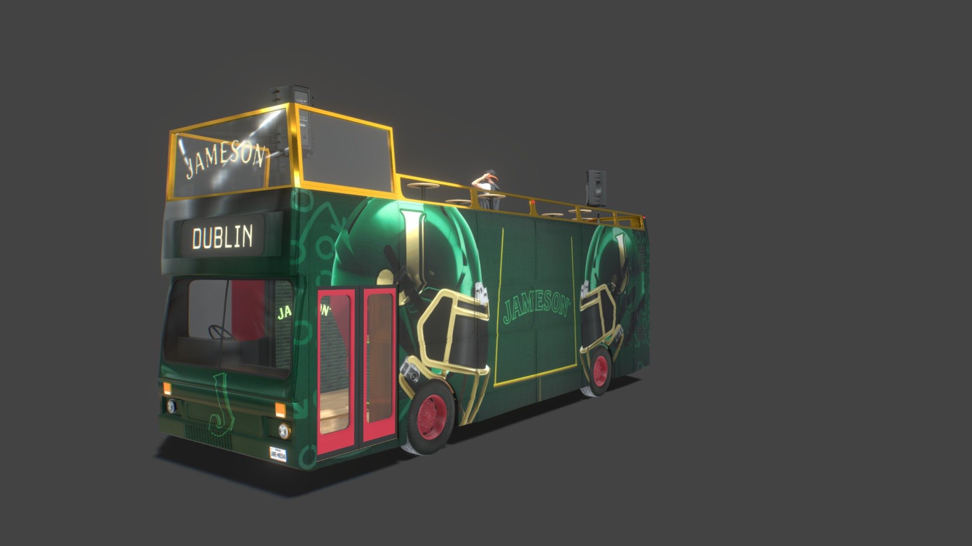 Jameson Whiskey 32' Double Decker Bus - 3D model by Lime-Media [2e28aaf ...