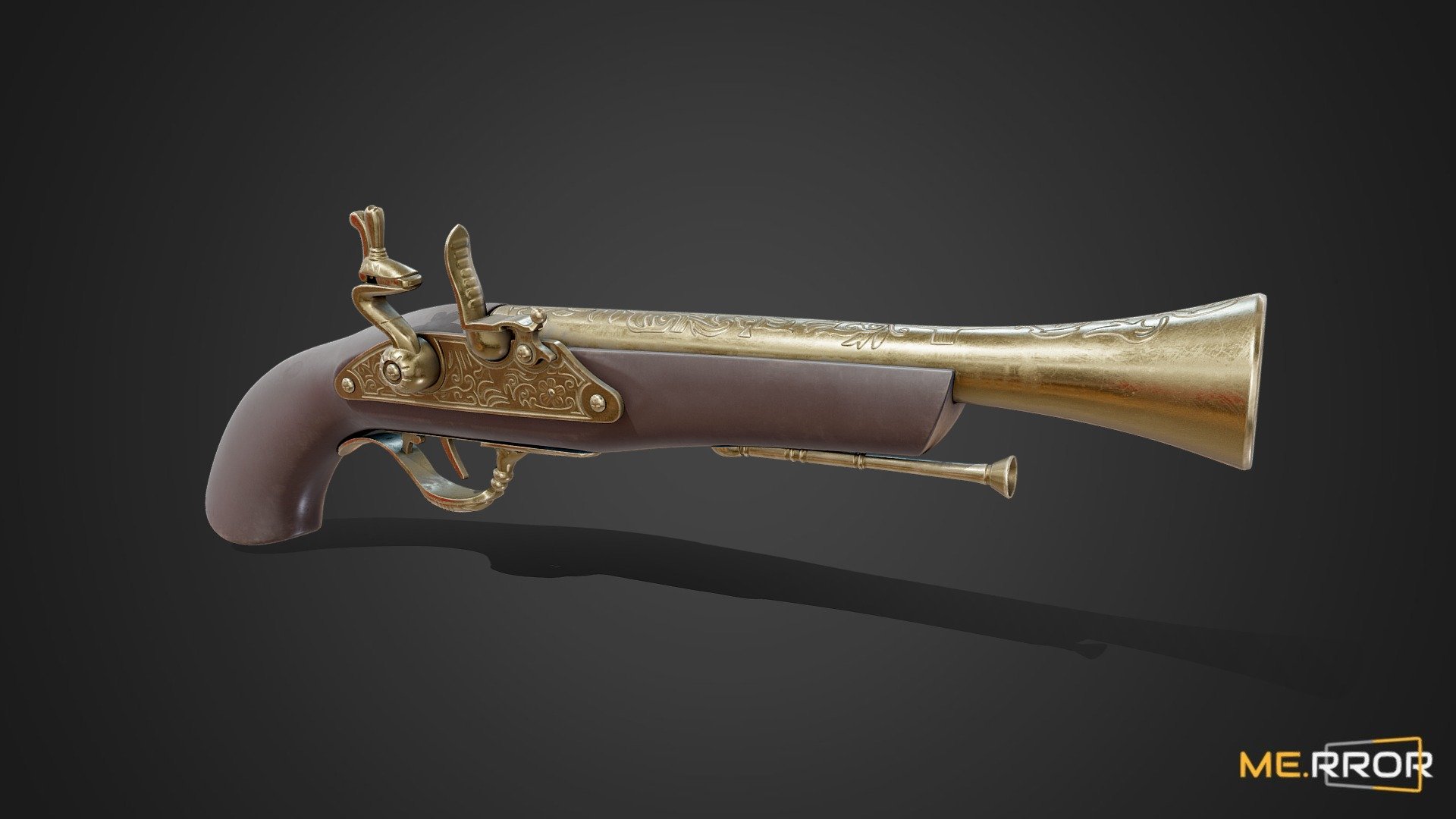 [Game-Ready] Antique Copper Gun - Buy Royalty Free 3D model by ME.RROR ...