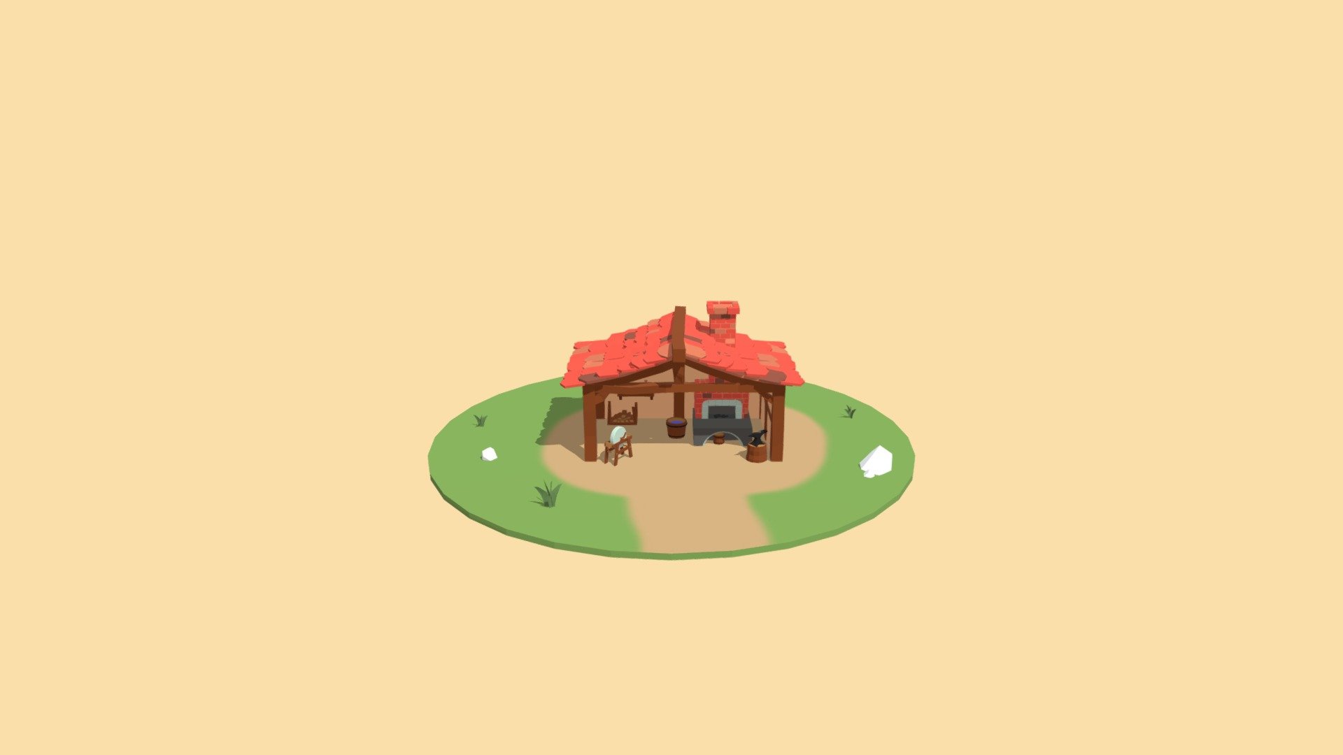Low Poly Medieval Forge - Download Free 3D model by Nick Landar ...
