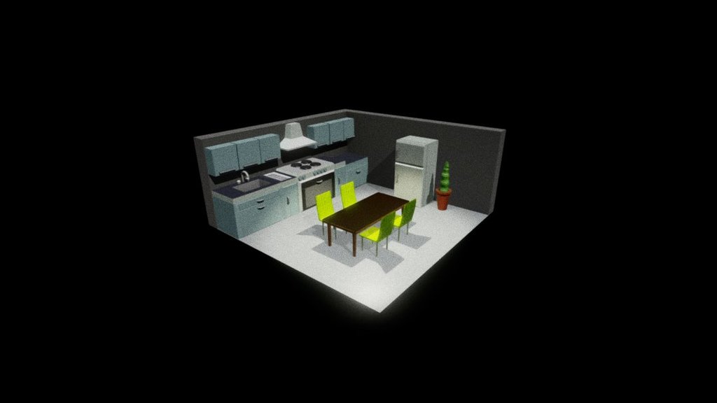 Kitchen - 3D model by bobbyart [2e2c1de] - Sketchfab