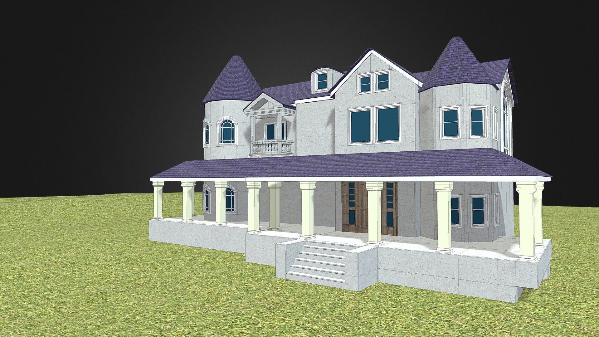Realistic Mansion Environment Exterior - Buy Royalty Free 3D model by ...