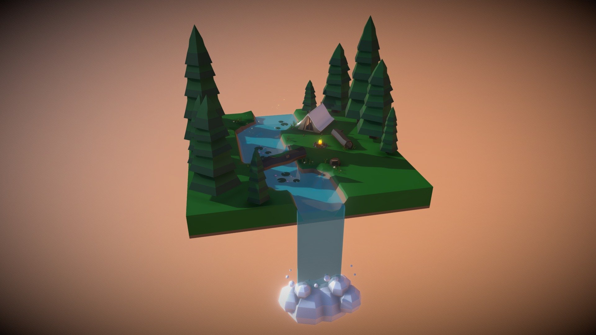 Low Poly Camp - 3D model by Tillys3Ddesigns [2e2ff59] - Sketchfab