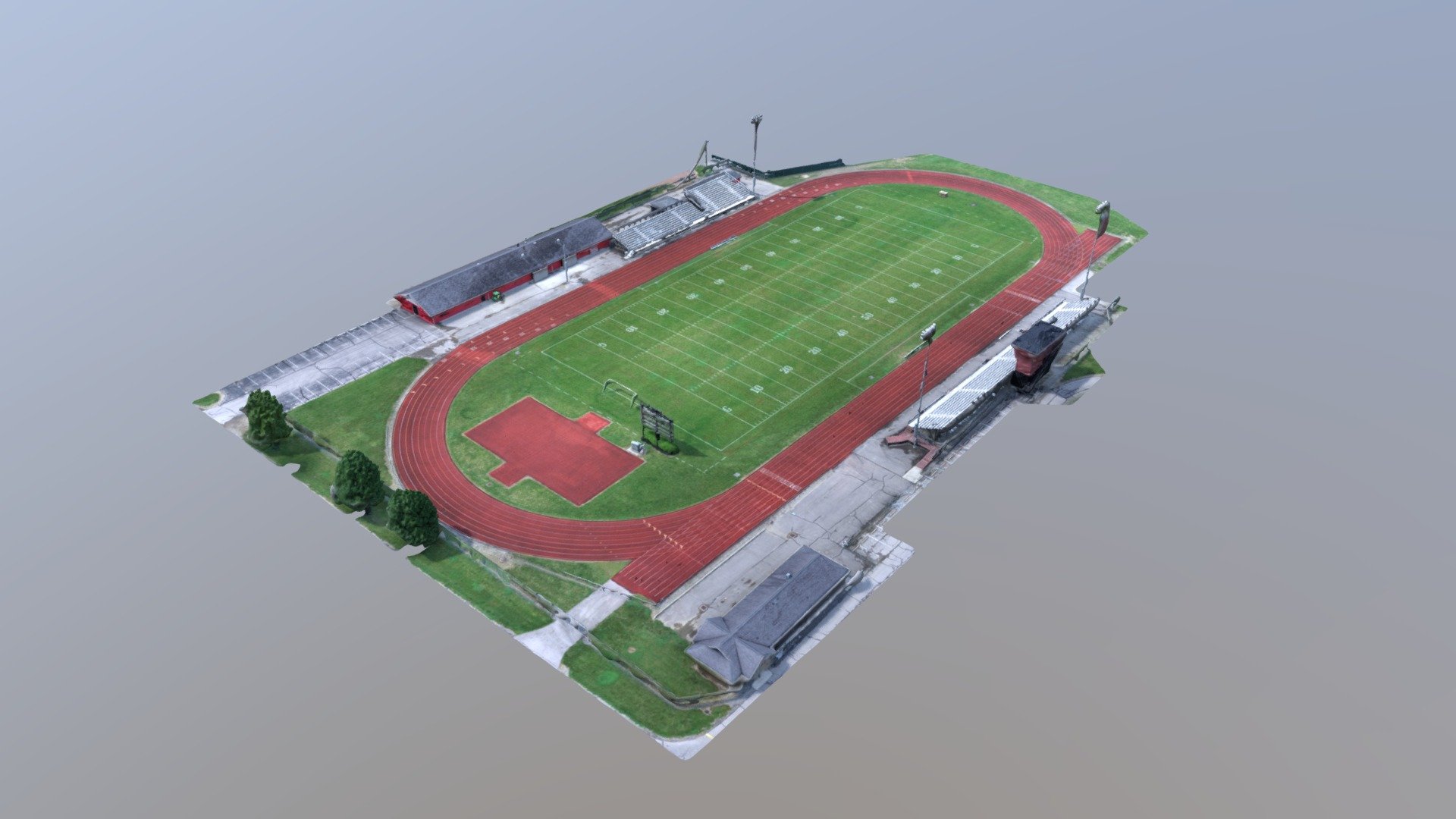 Football Field Simplified 3d Mesh - 3D model by Cubic Drone ...