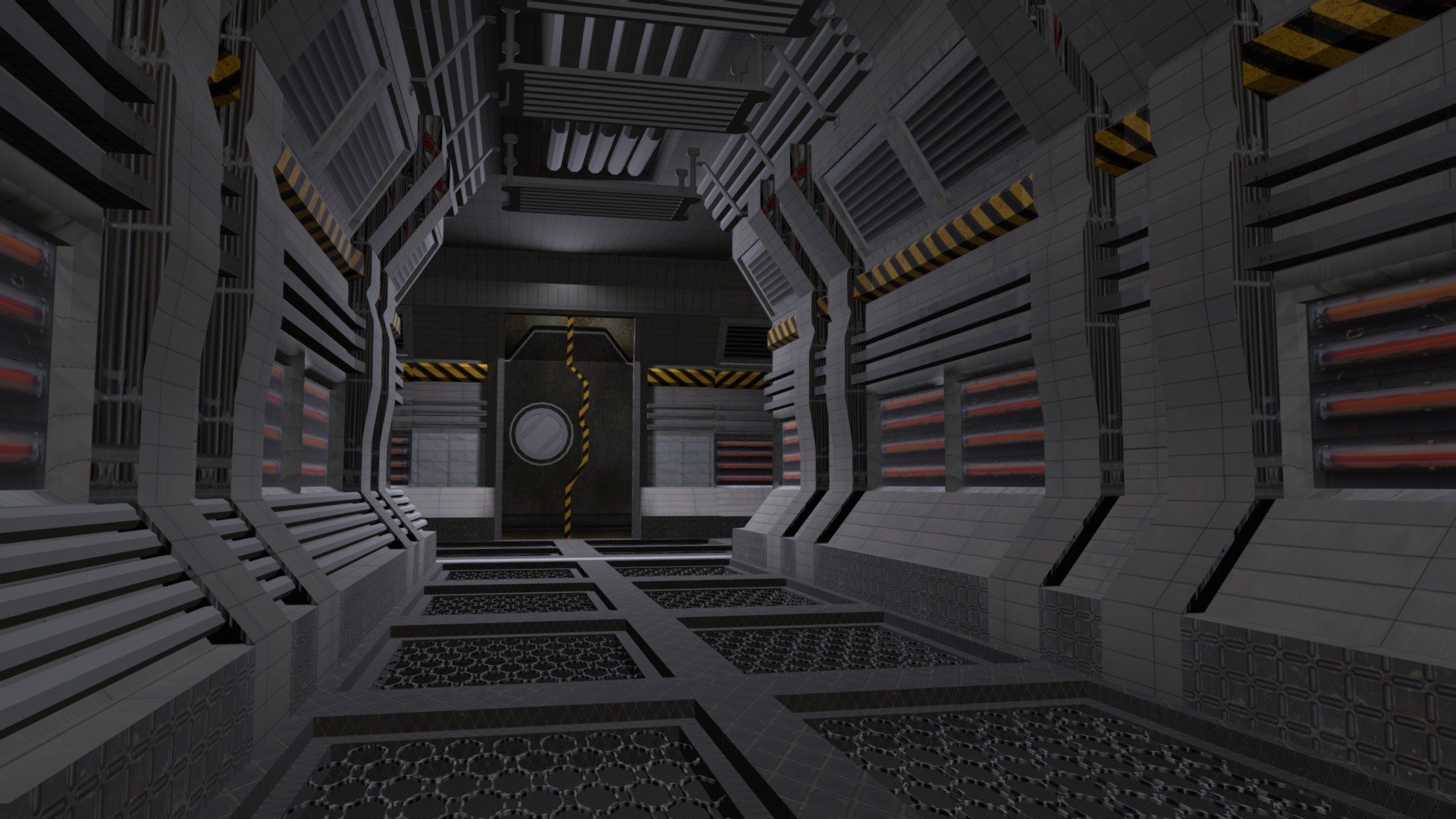 Sci_Fi_Hallway - 3D model by hellsingthenoble [2e34e16] - Sketchfab