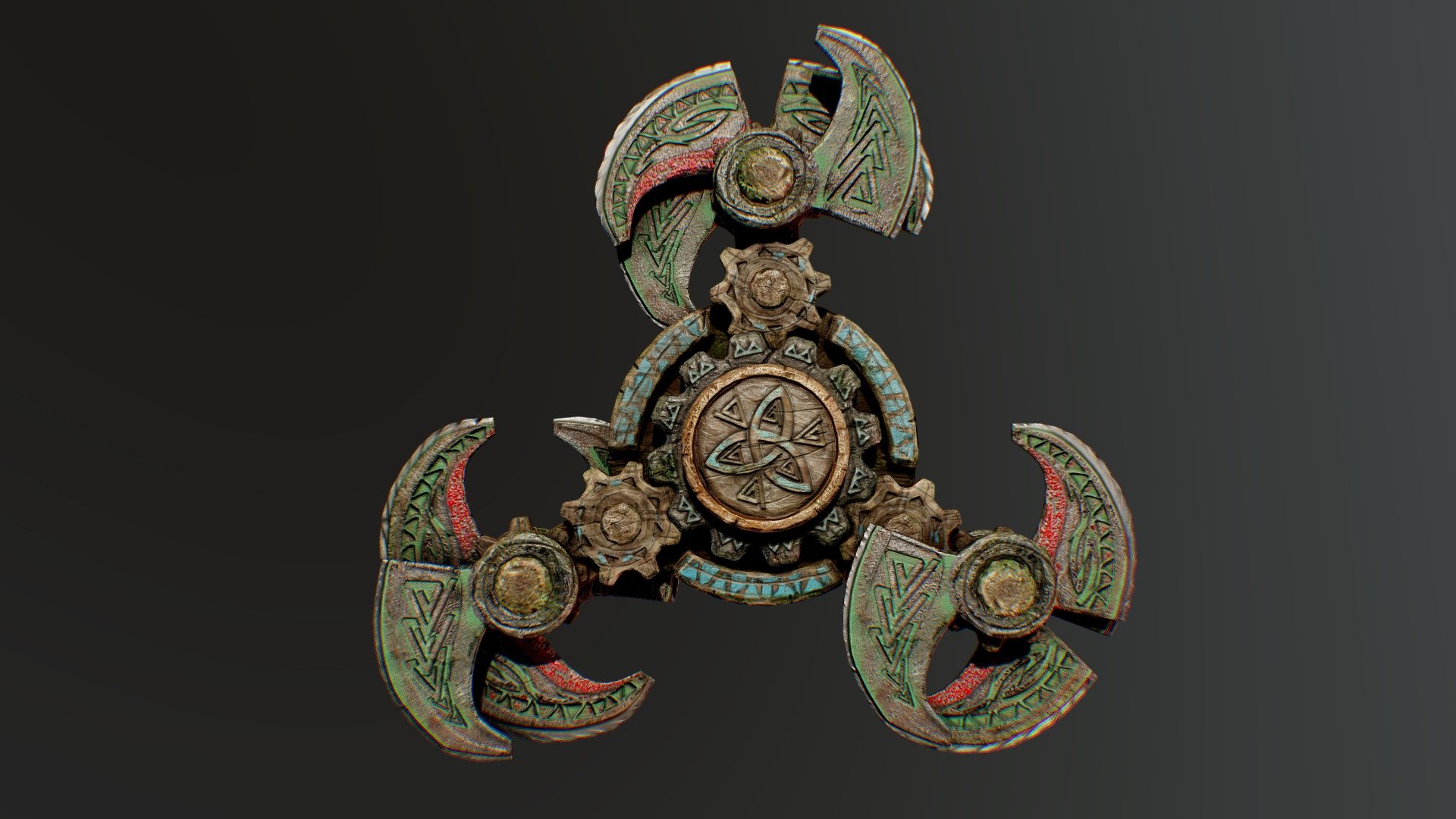 Viking Fidget Spinner - 3D model by kimmokaunela [2e35297] - Sketchfab