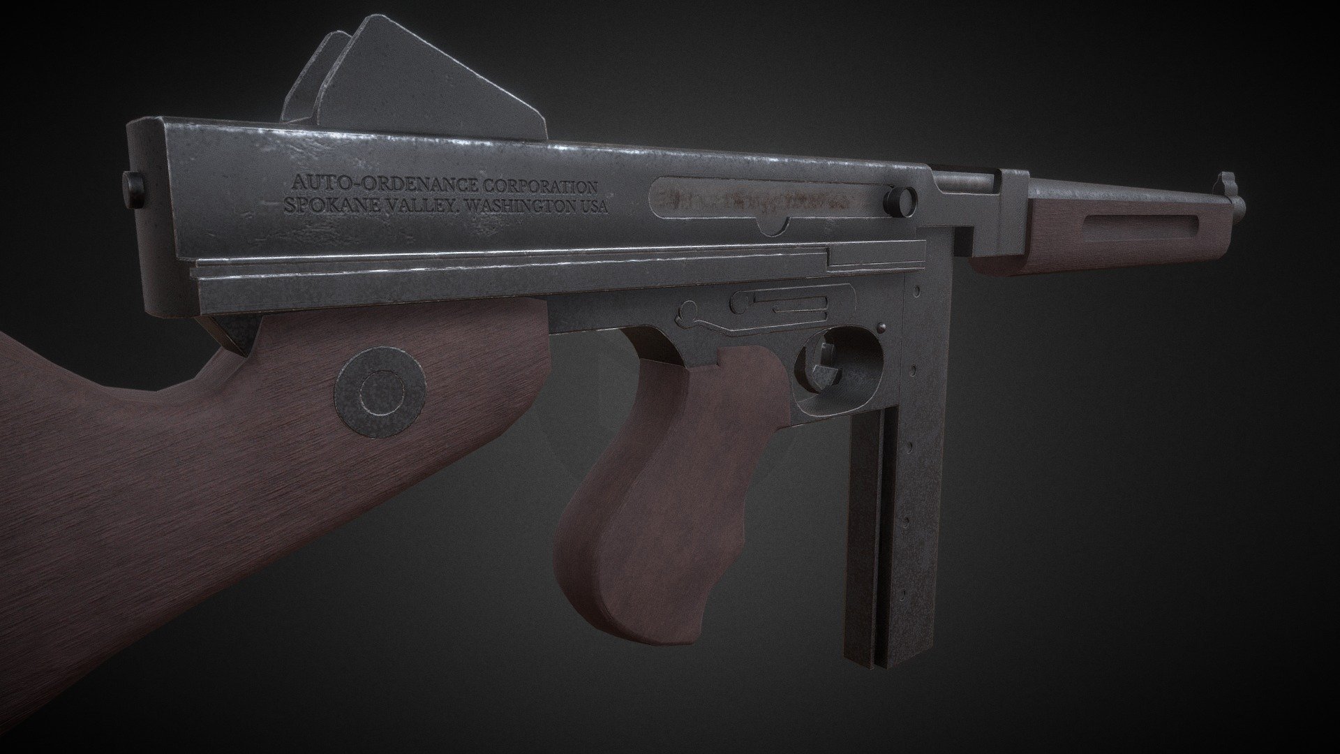 Thompson (American Submachine Gun) - Download Free 3D model by Muhammad ...