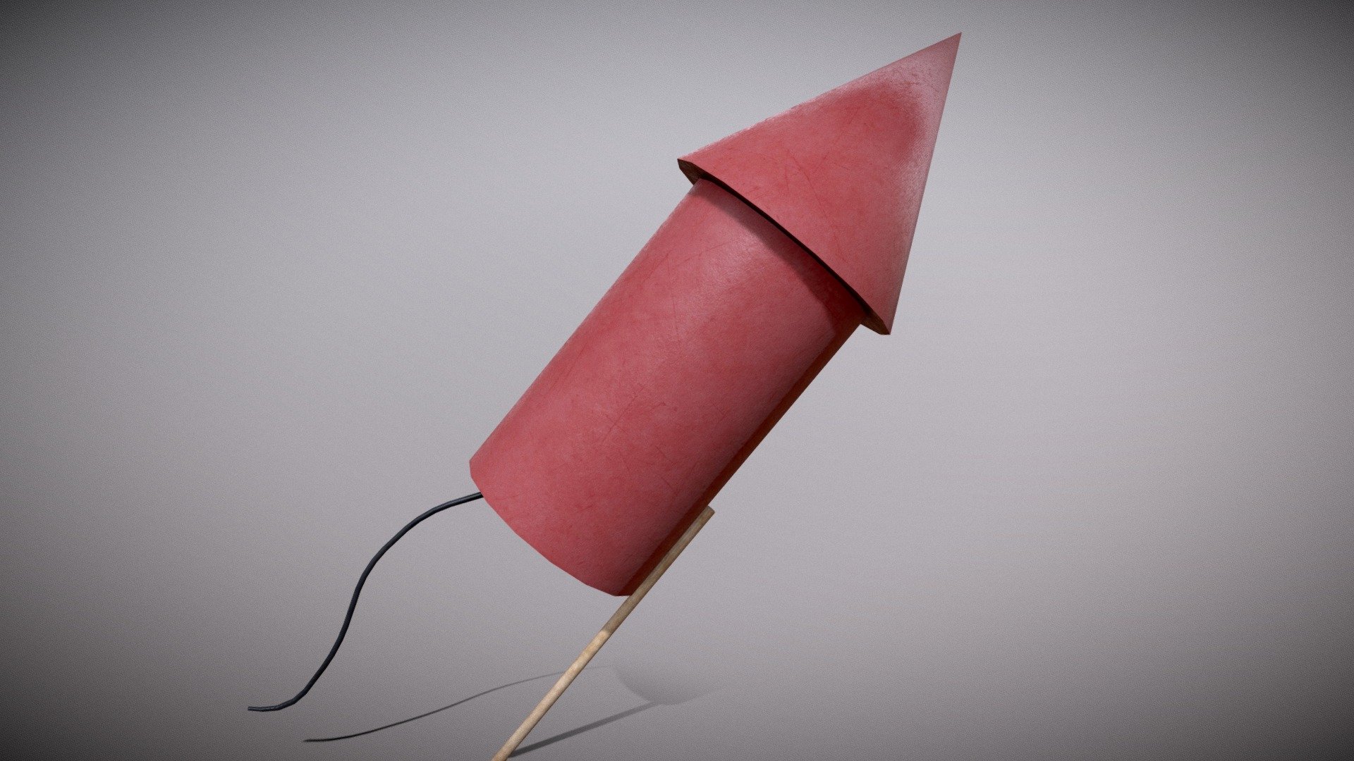Firework Red Rocket - Download Free 3D model by Incg5764 [2e38fdb ...