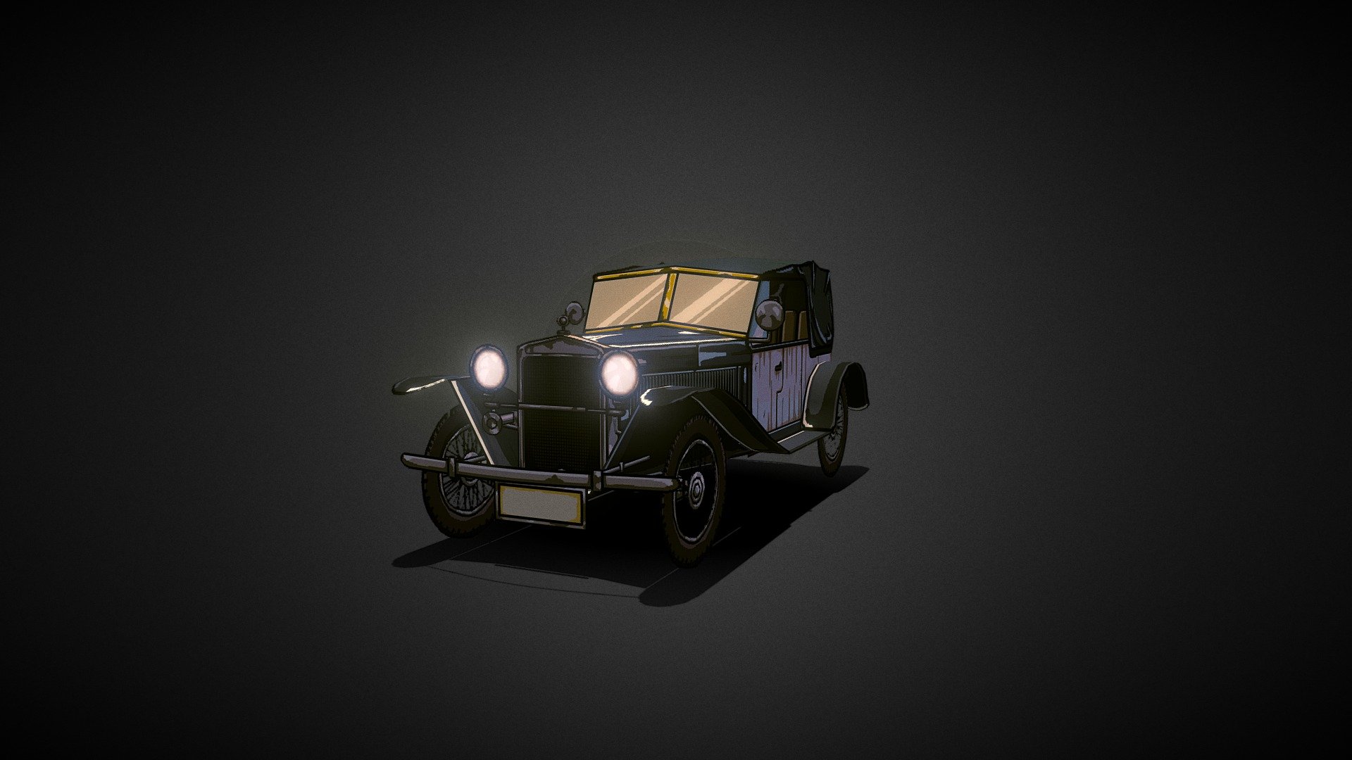 Old car drawn - 3D model by Cleydson.Paes [2e3c364] - Sketchfab