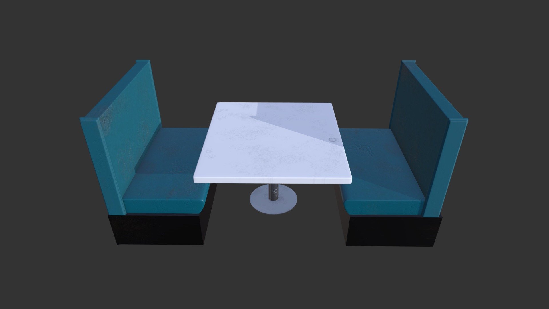 Diner Booth - Download Free 3D model by KatH10 [2e45a2a] - Sketchfab