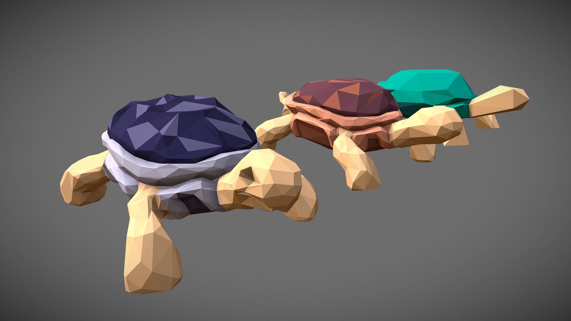 Low Poly Tortoises - Buy Royalty Free 3D model by YunXi Zheng (SamMi ...