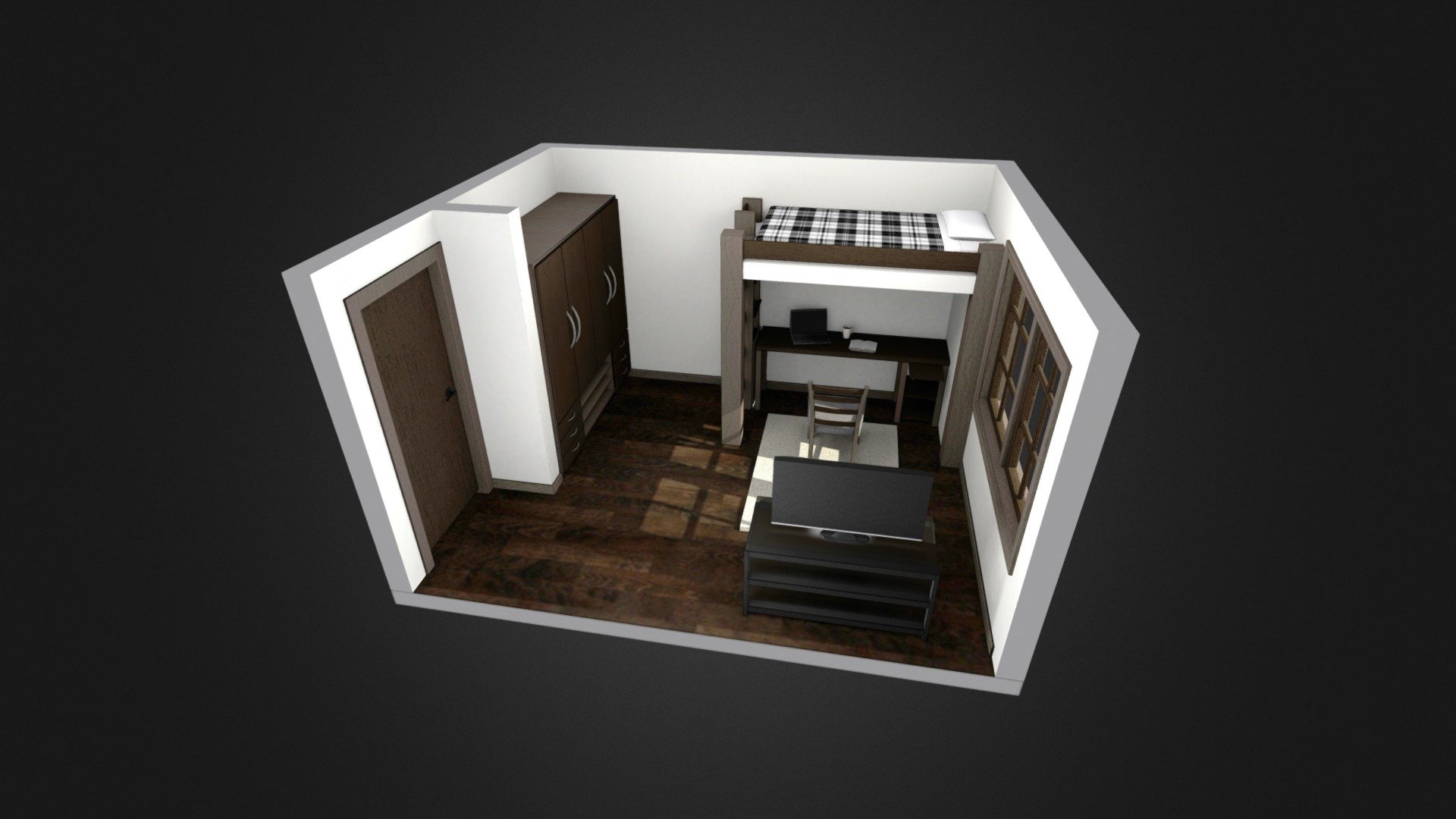 Loft Dorm - 3D model by Pillar Workshop (@pillar) [2e4629d] - Sketchfab