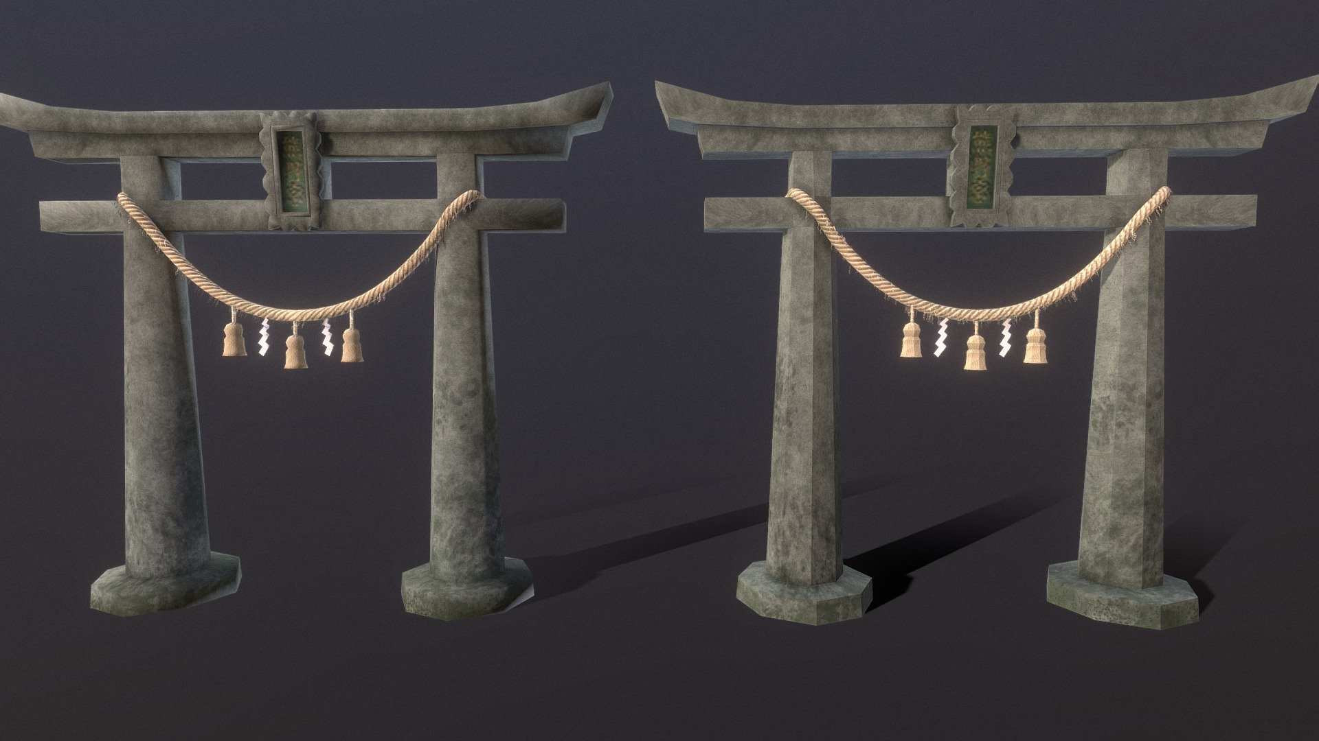 Lowpoly Japanese Shrine Gate ,Torii - 3D model by owowowsam [2e49400 ...