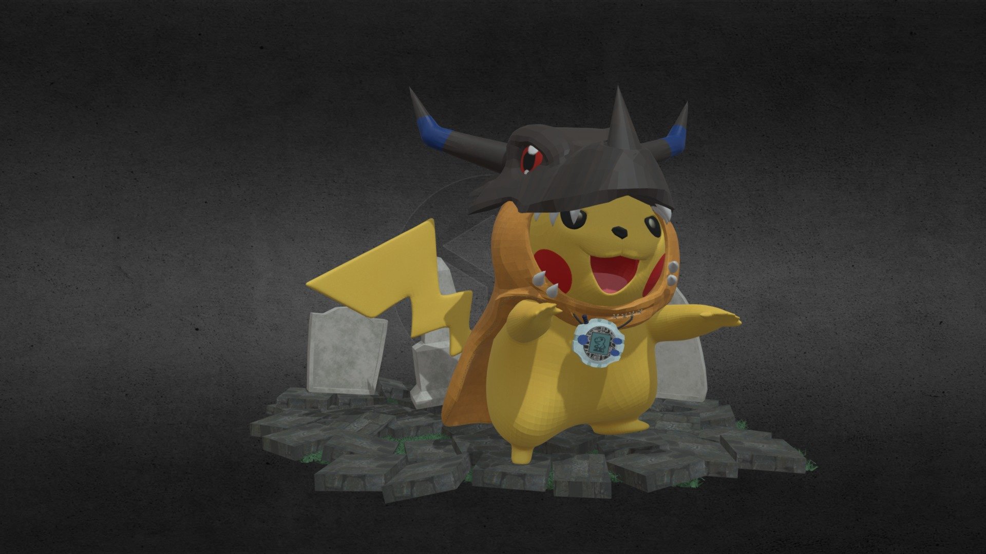 Pikachu Digimon Cosplay - 3D model by Oleg2610 [2e4a42e] - Sketchfab