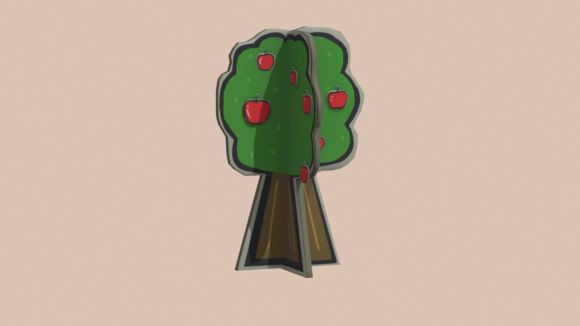 [Weekly Challenge - 2] Apple cardboard tree - 3D model by Tako-Yaki ...