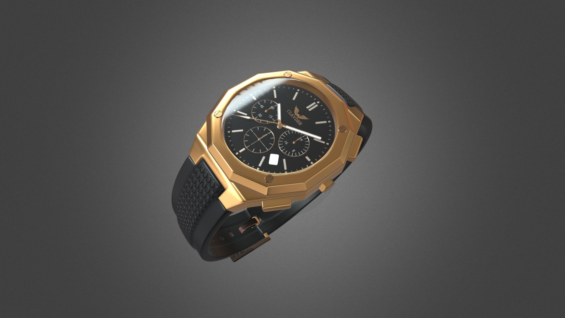 Golden watch - Download Free 3D model by Mehdi Belhous (@gooddante ...