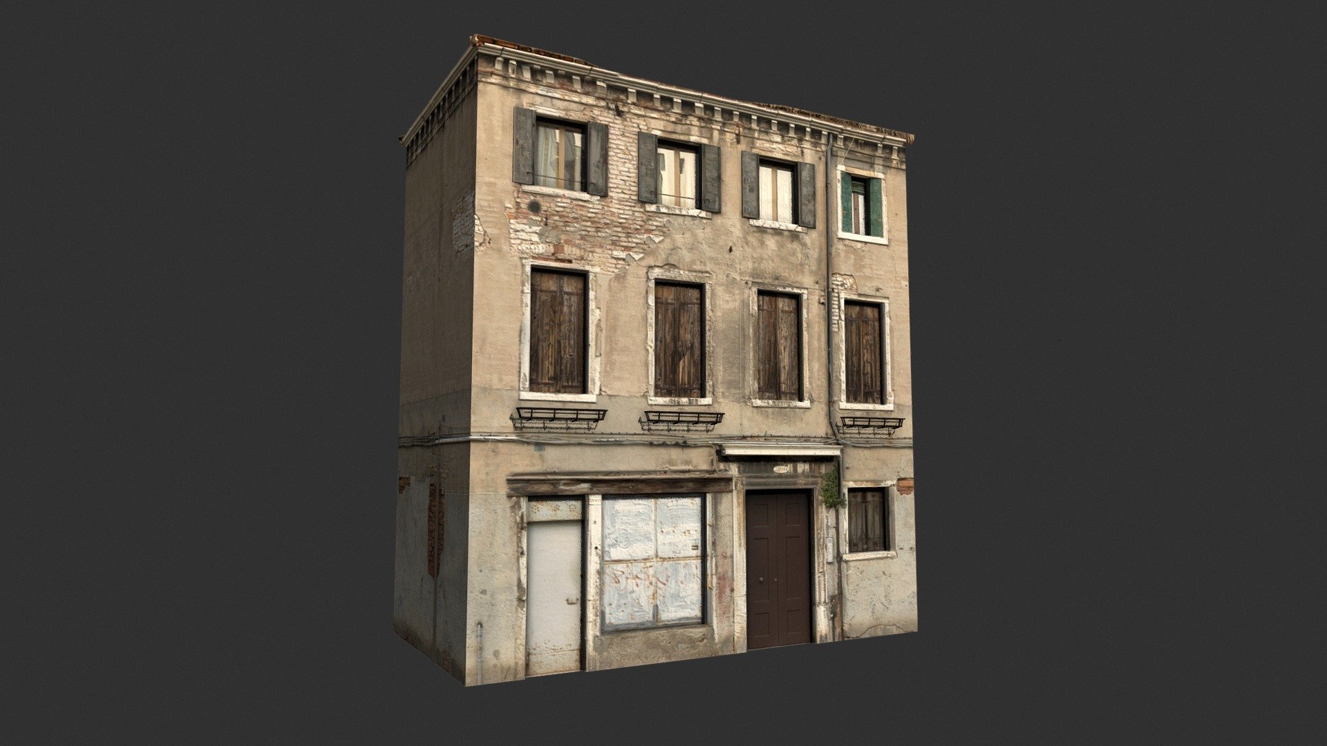 Old House Ruin Low Poly 3d Model - Buy Royalty Free 3D model by ...