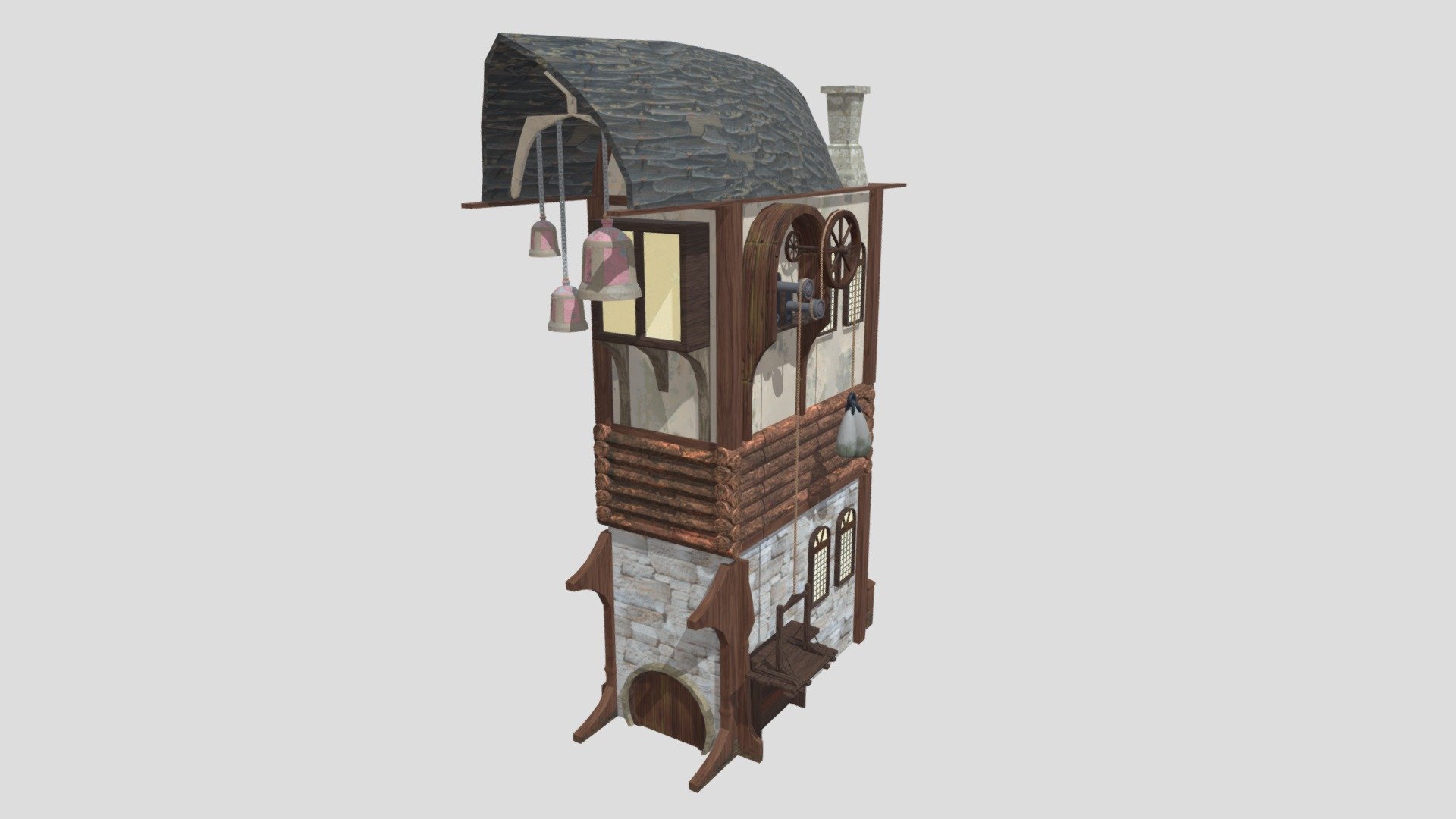 Lodge_With_Props_Assembled - 3D model by ato5 [2e56d0b] - Sketchfab