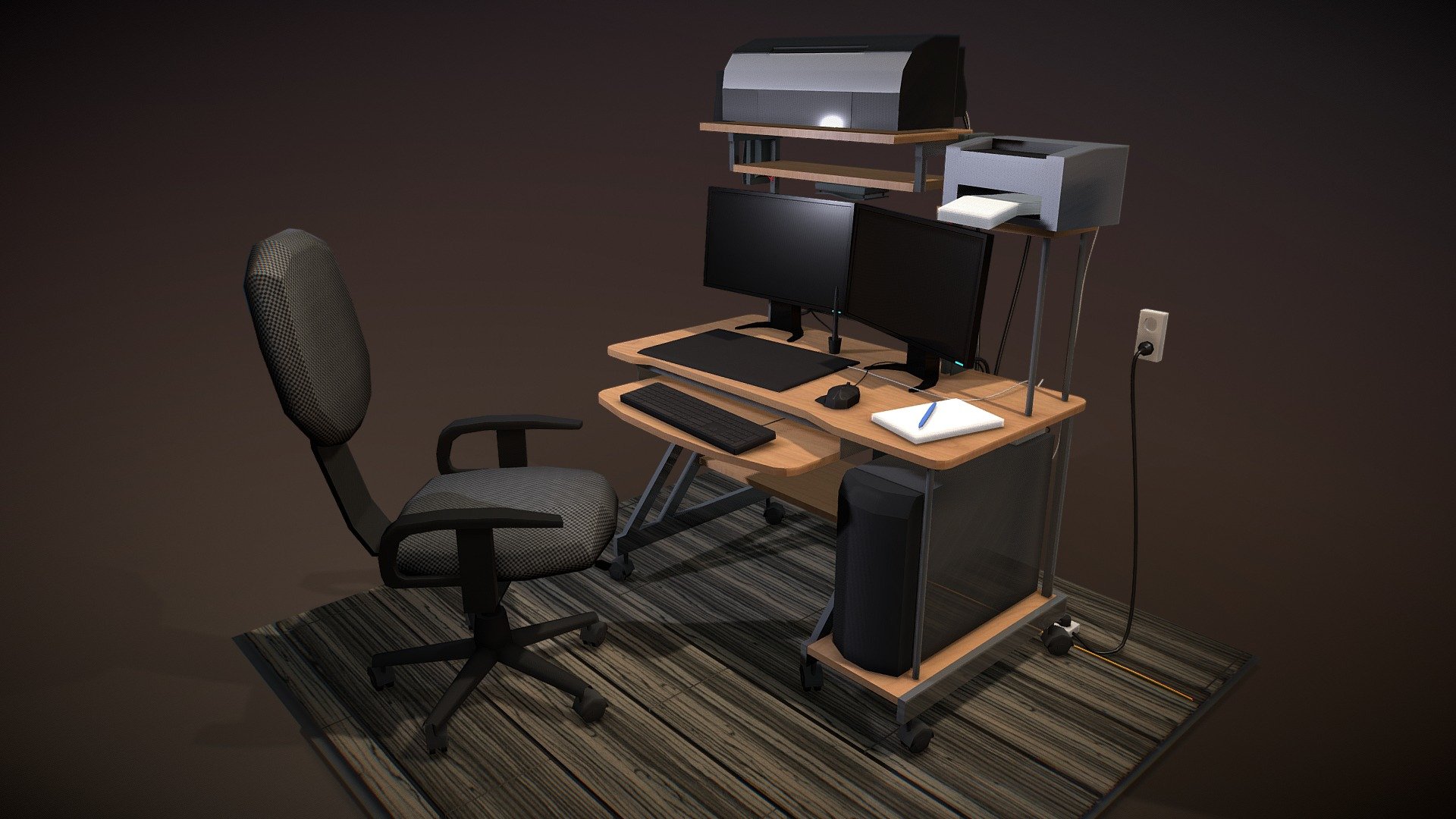 Workplace - 3D model by grimrig [2e6607b] - Sketchfab