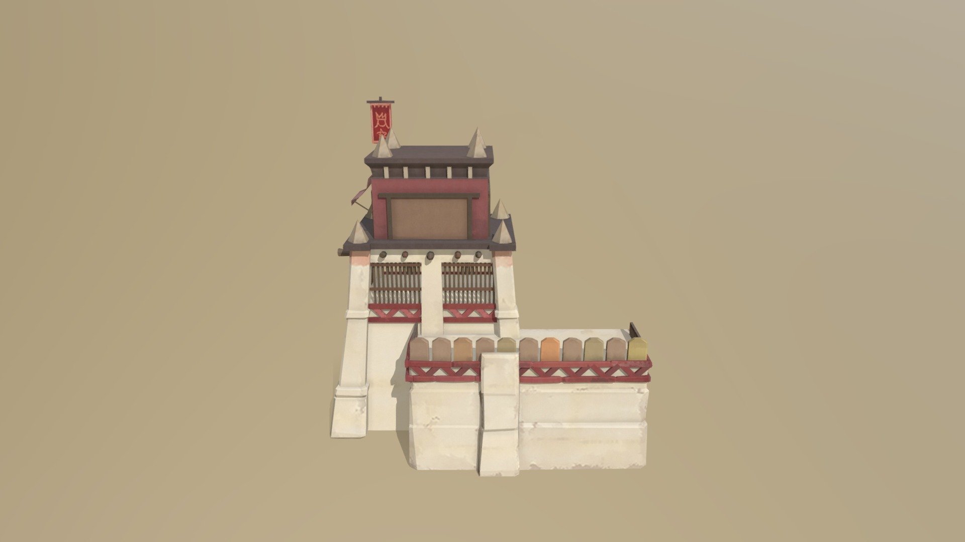 Stylized building 1 - 3D model by poiromi [2e6646f] - Sketchfab