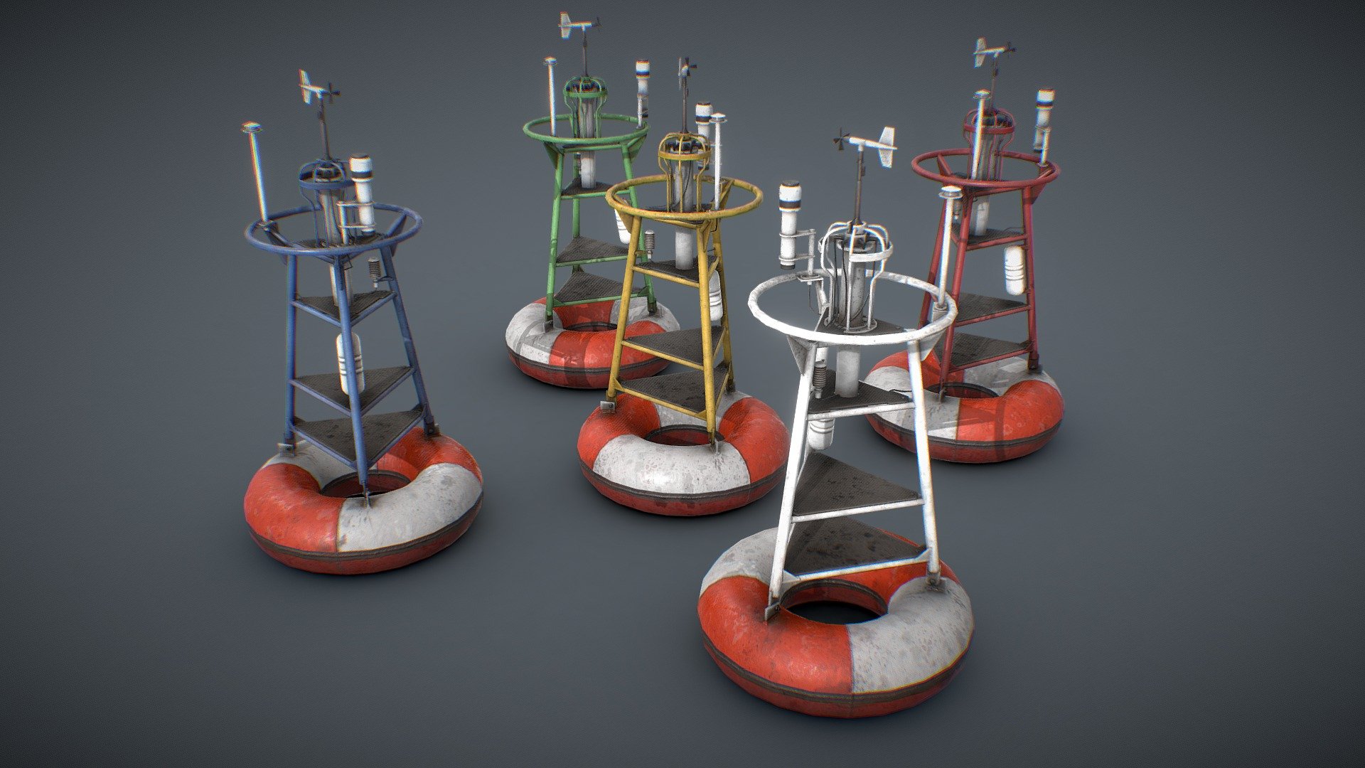 Ocean Buoy v.2 (TAO Buoy) - Download Free 3D model by TSB3DMODELS ...