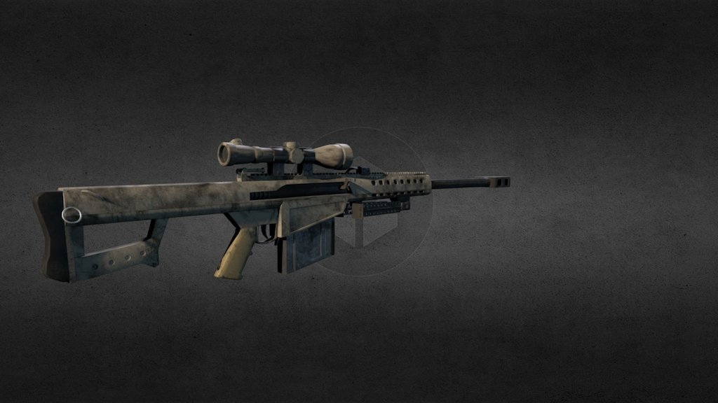 M82A1 Barret .50 cal Anti_material Rifle - 3D model by AgentOrange308 ...