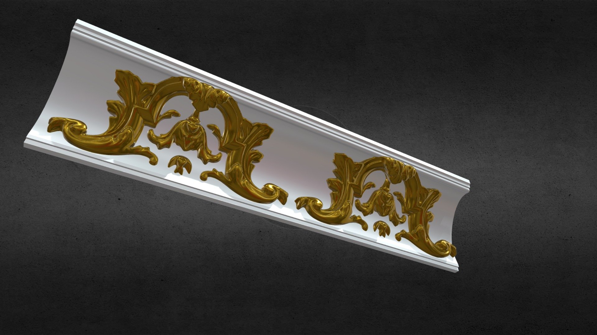 Patterned Cornice Gypsum Plaster 049 - Buy Royalty Free 3D model by ...