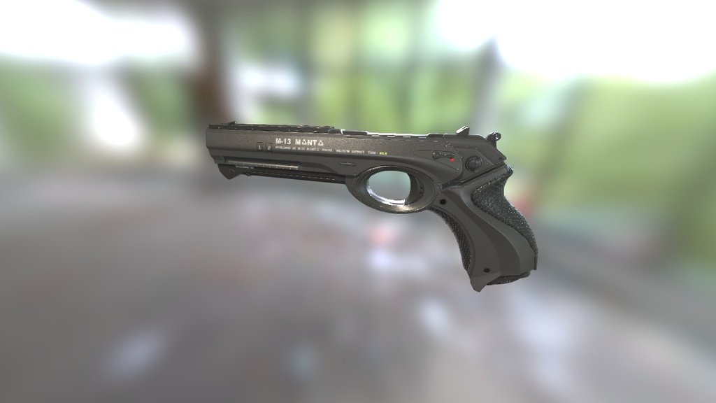 Science fiction pistol - 3D model by linyang1991 [2e76c91] - Sketchfab