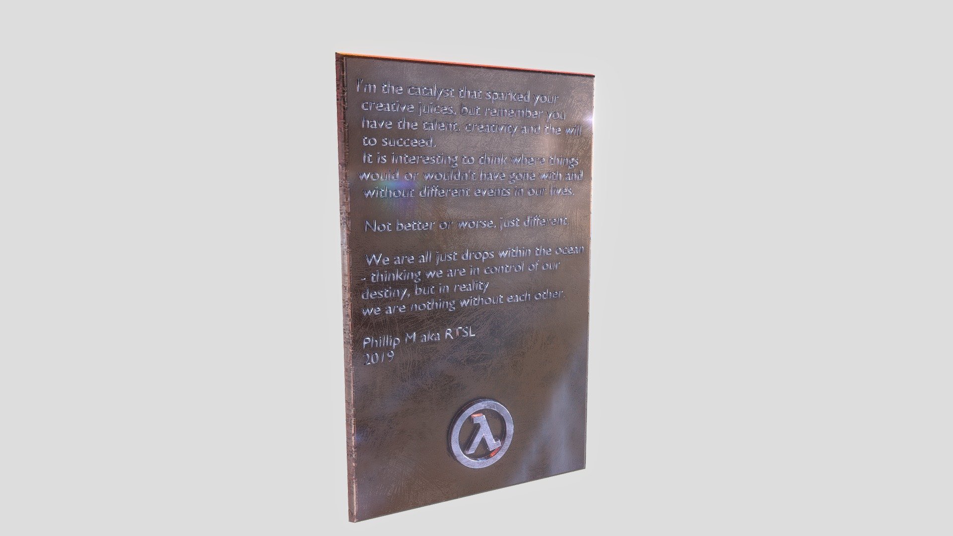 Plaque - Download Free 3D model by Salamancer [2e7adb2] - Sketchfab