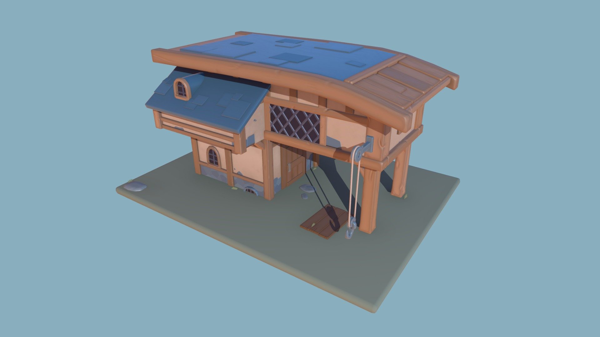Harbour building - 3D model by ellejm [2e7c00f] - Sketchfab