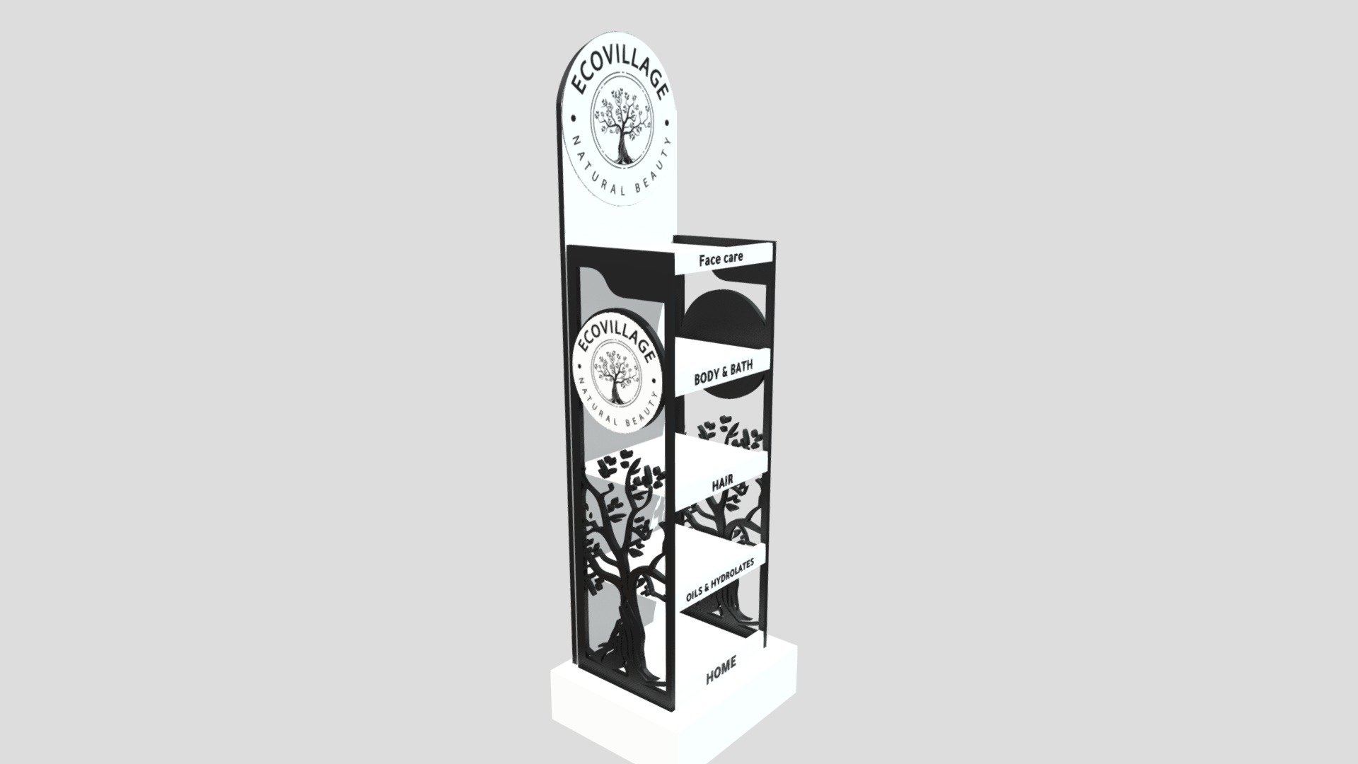 Ecovillage Natural Beauty Promo Stand Design - 3D model by raofnaaji ...
