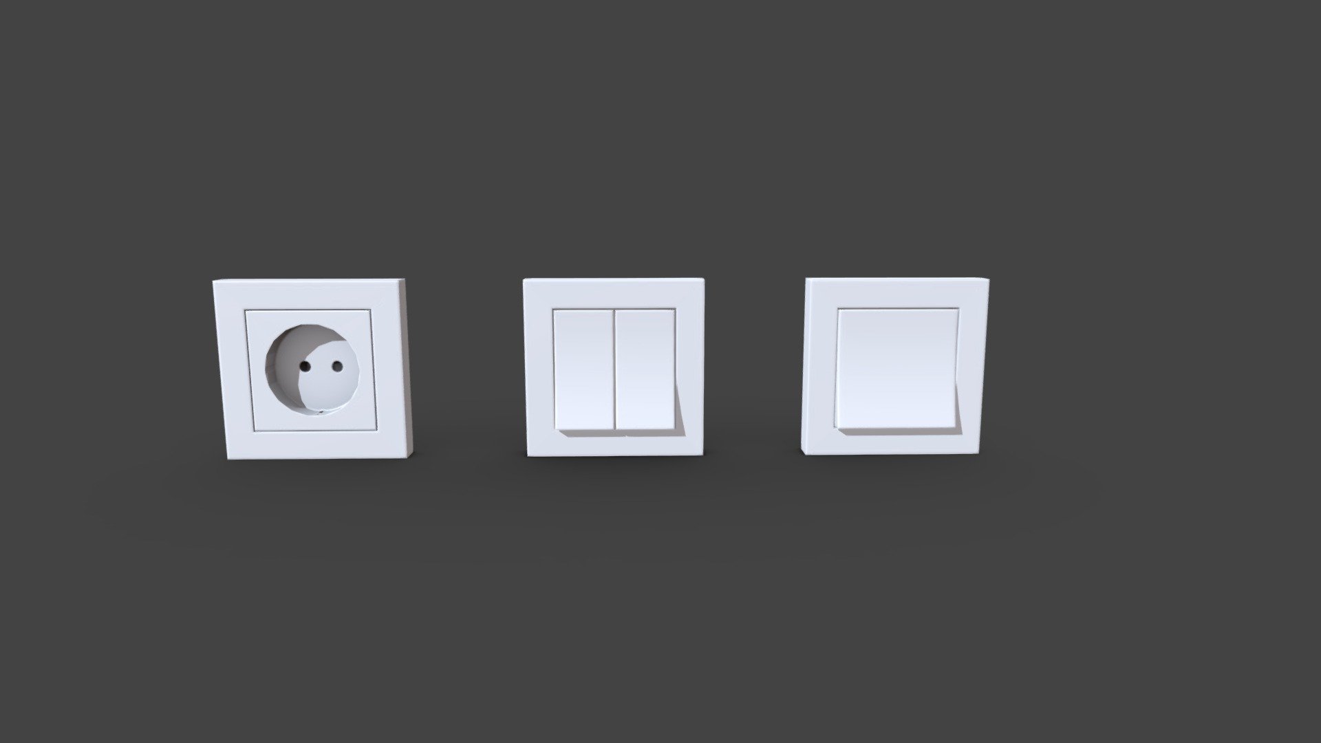 Light Switches and Socket | Game Assets - Buy Royalty Free 3D model by ...