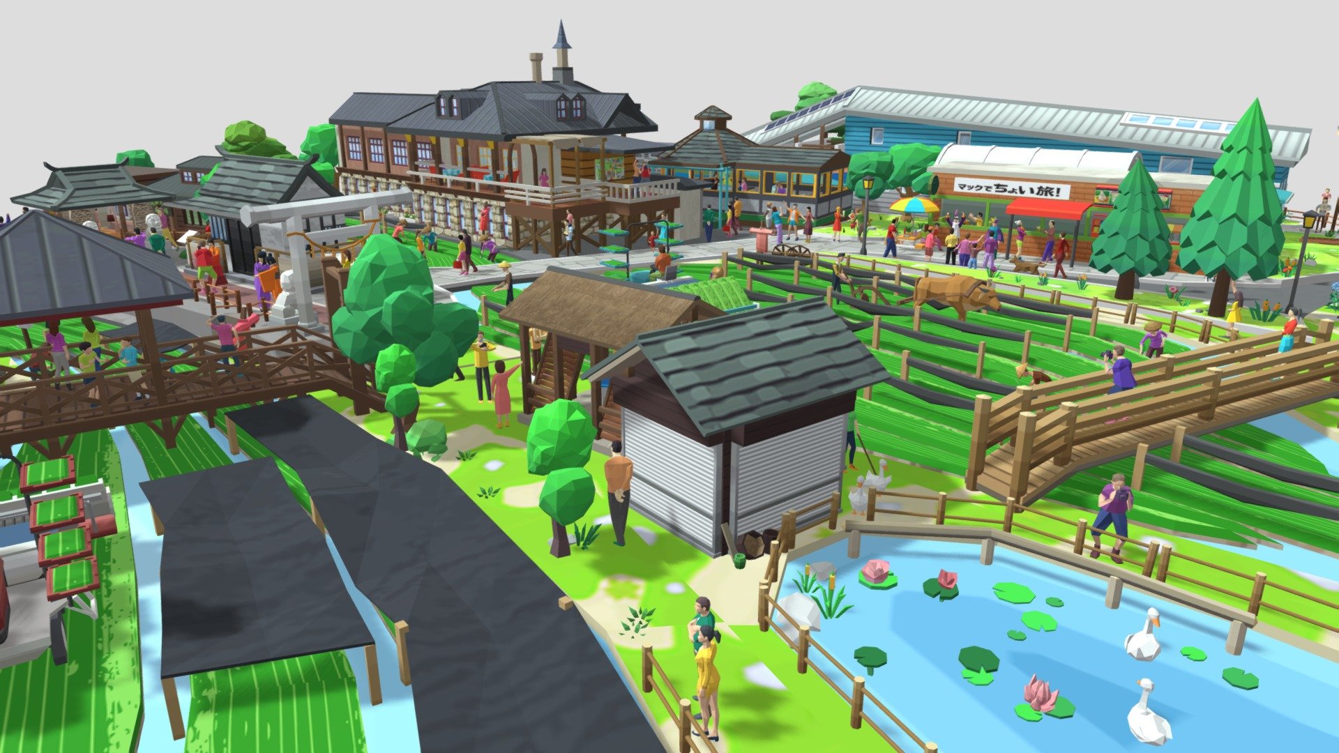 LowPoly design for Daio Wasabi Farm - 3D model by aptartgames [2e82f46 ...