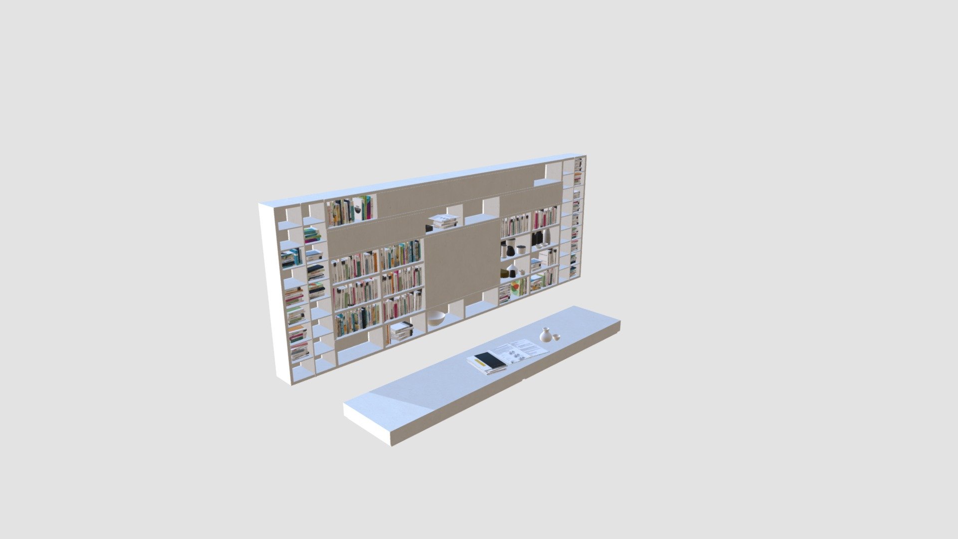 bookshelf - Buy Royalty Free 3D model by Evermotion [2e83a31] - Sketchfab Store
