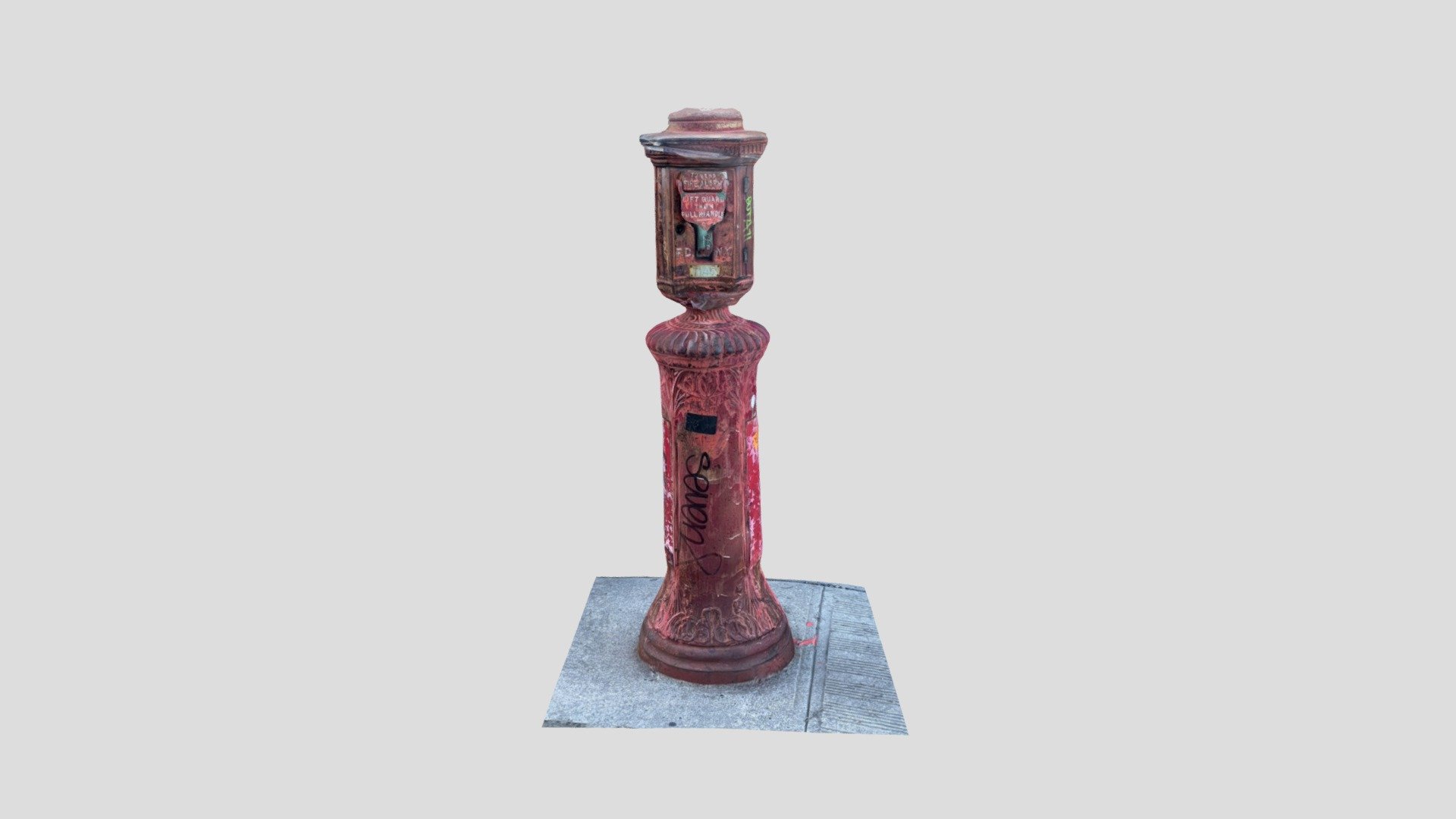 Old NYC fire pull - 3D model by ruthlessart [2e8b6d0] - Sketchfab