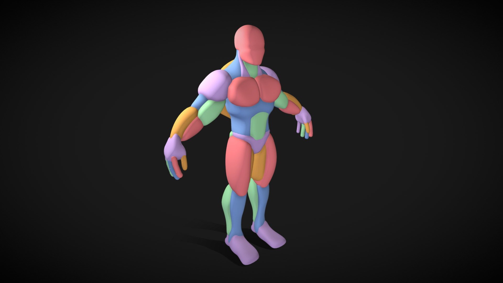 Stylized Hero Blockout - 3D model by valentiv [2e8c9b8] - Sketchfab