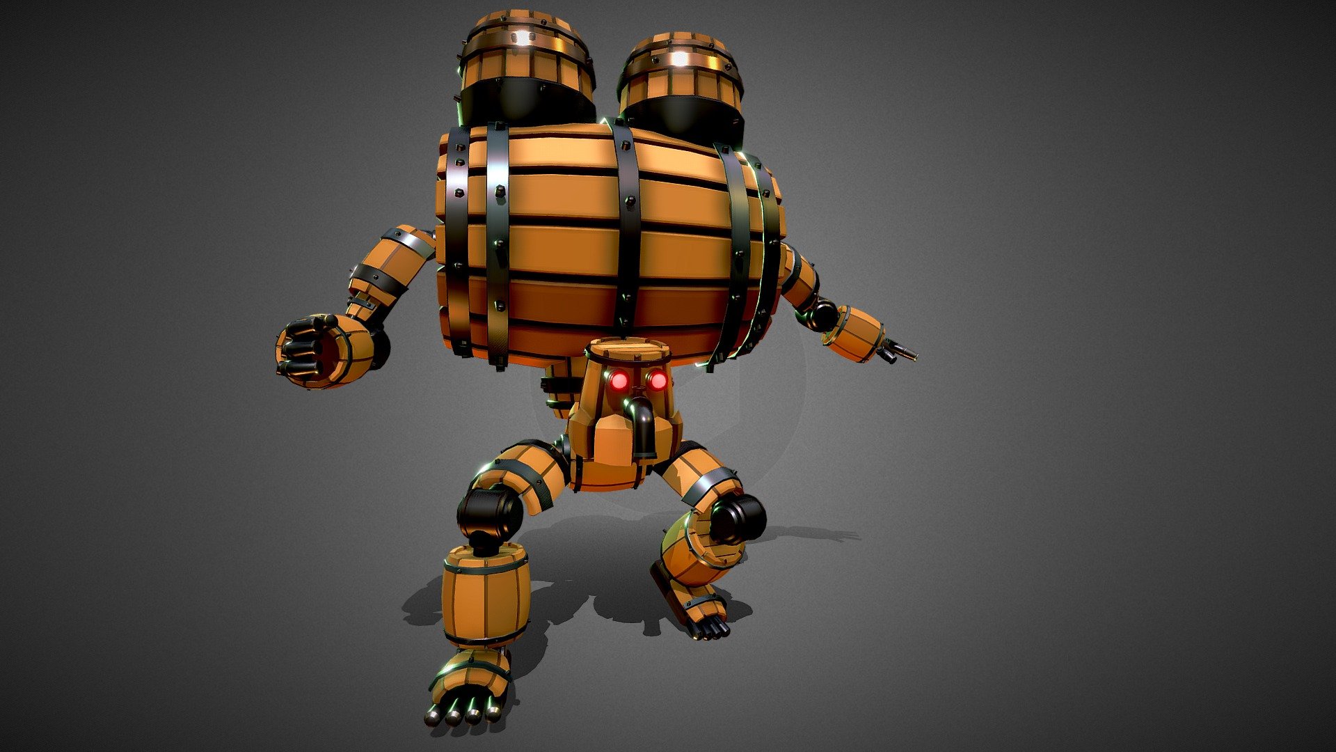 Whiskey Golem (draft) - Download Free 3D model by Taras Tsarev (@STURMRATTE) [2e8c9c1] - Sketchfab