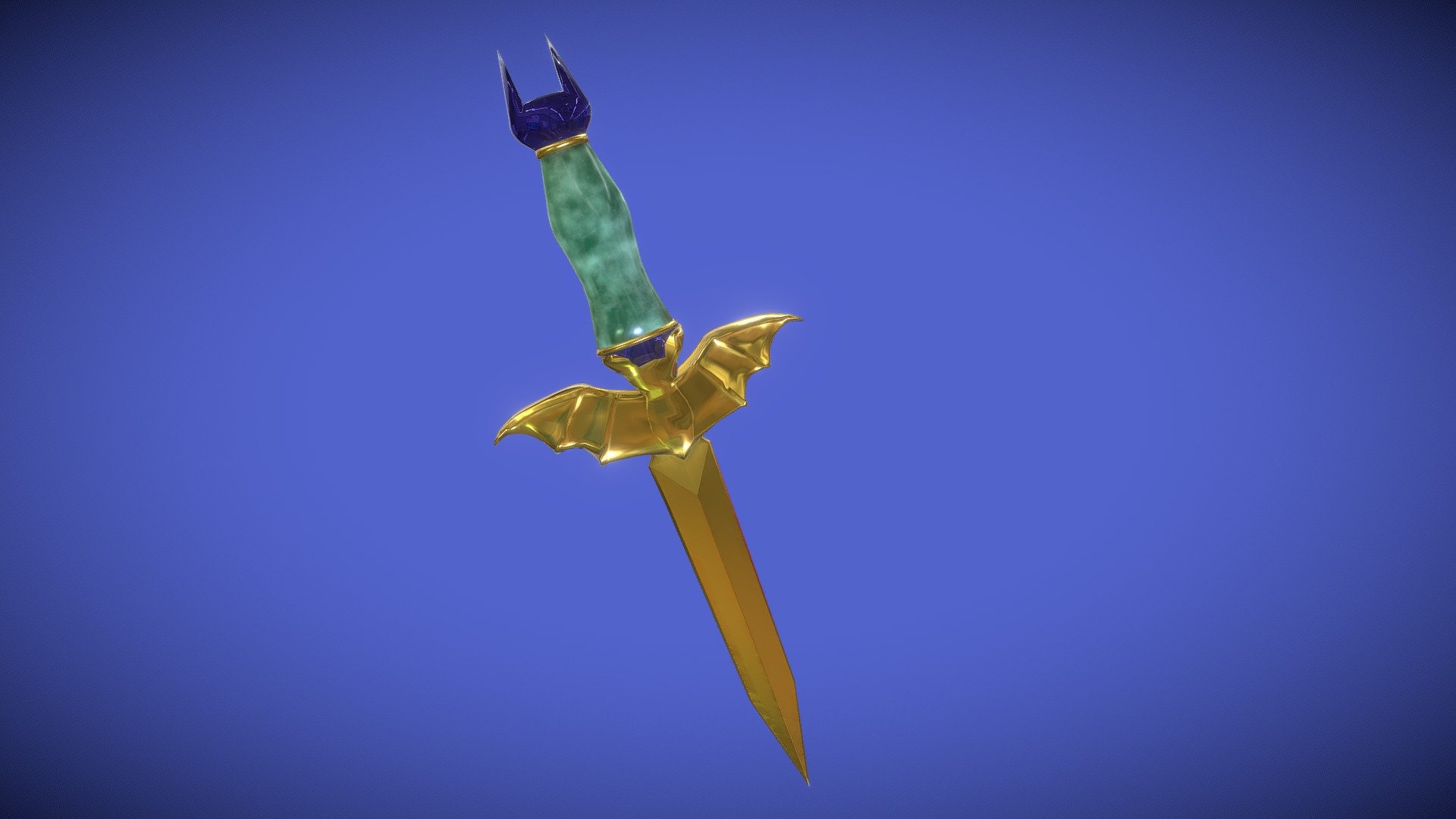 Gold Bat Dagger - 3D model by soclo [2e8d90d] - Sketchfab