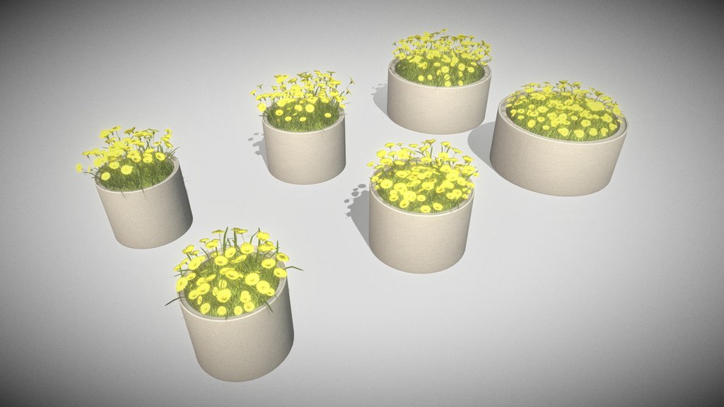 Flower Pots - A 3D model collection by VIS-All-3D (@VIS-All) - Sketchfab
